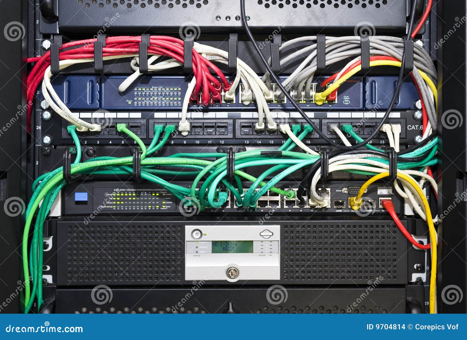 Network Server Cable Management Stock Photo - Image of cables, capacity ...