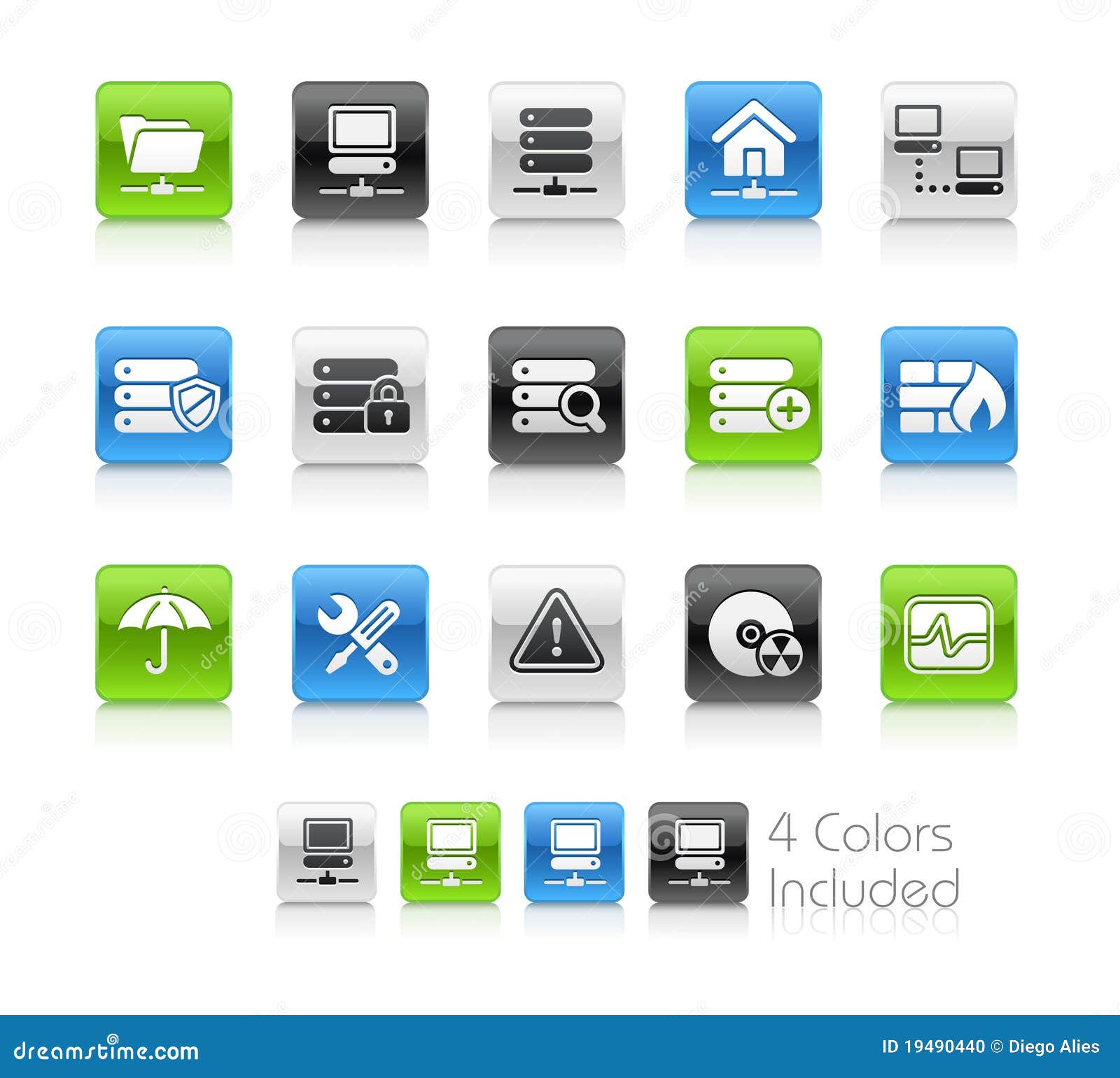 Network & Server // Clean Series Stock Vector - Illustration of desktop ...