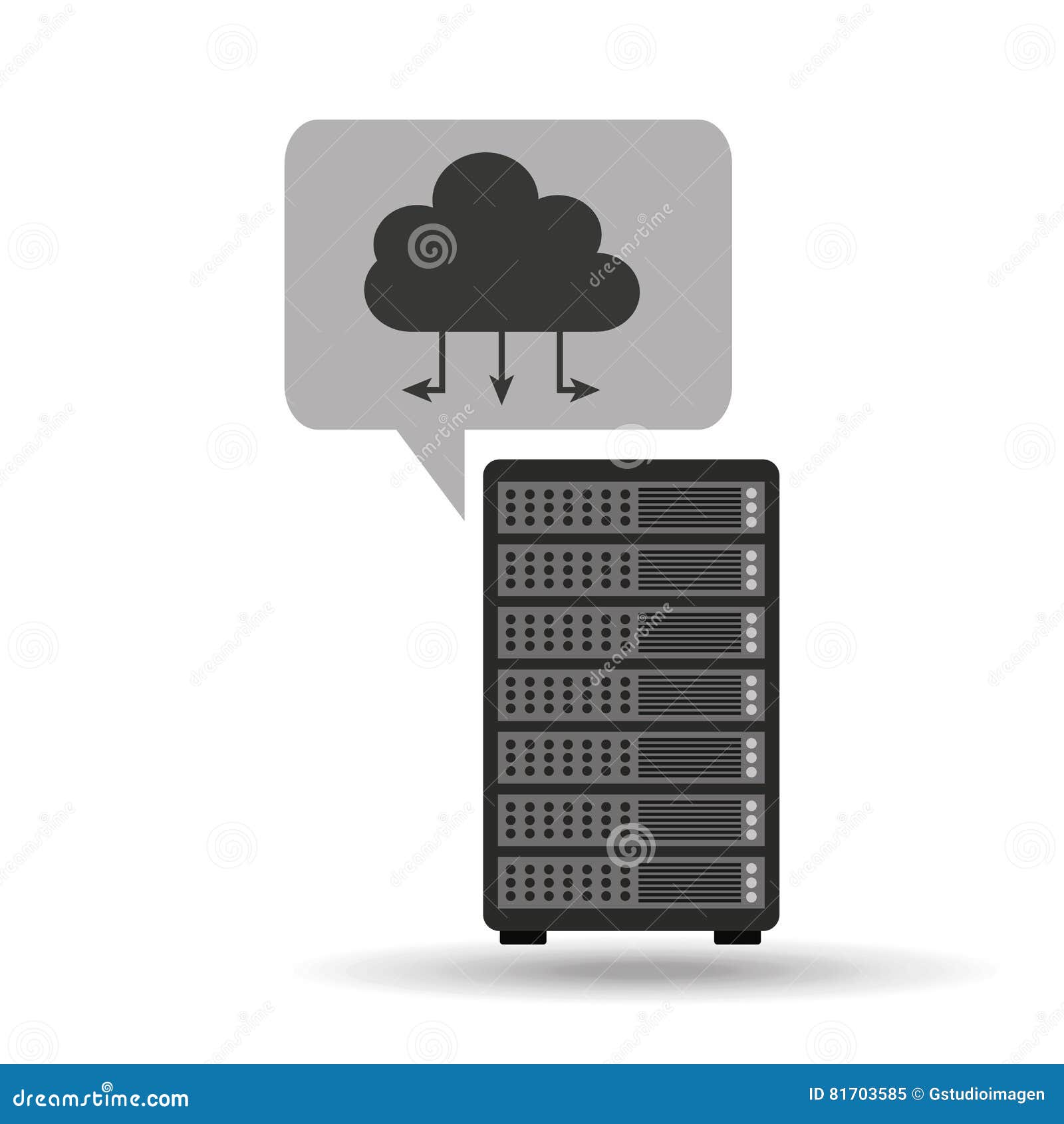 Network Server Concept Cloud Connection Stock Vector - Illustration of ...