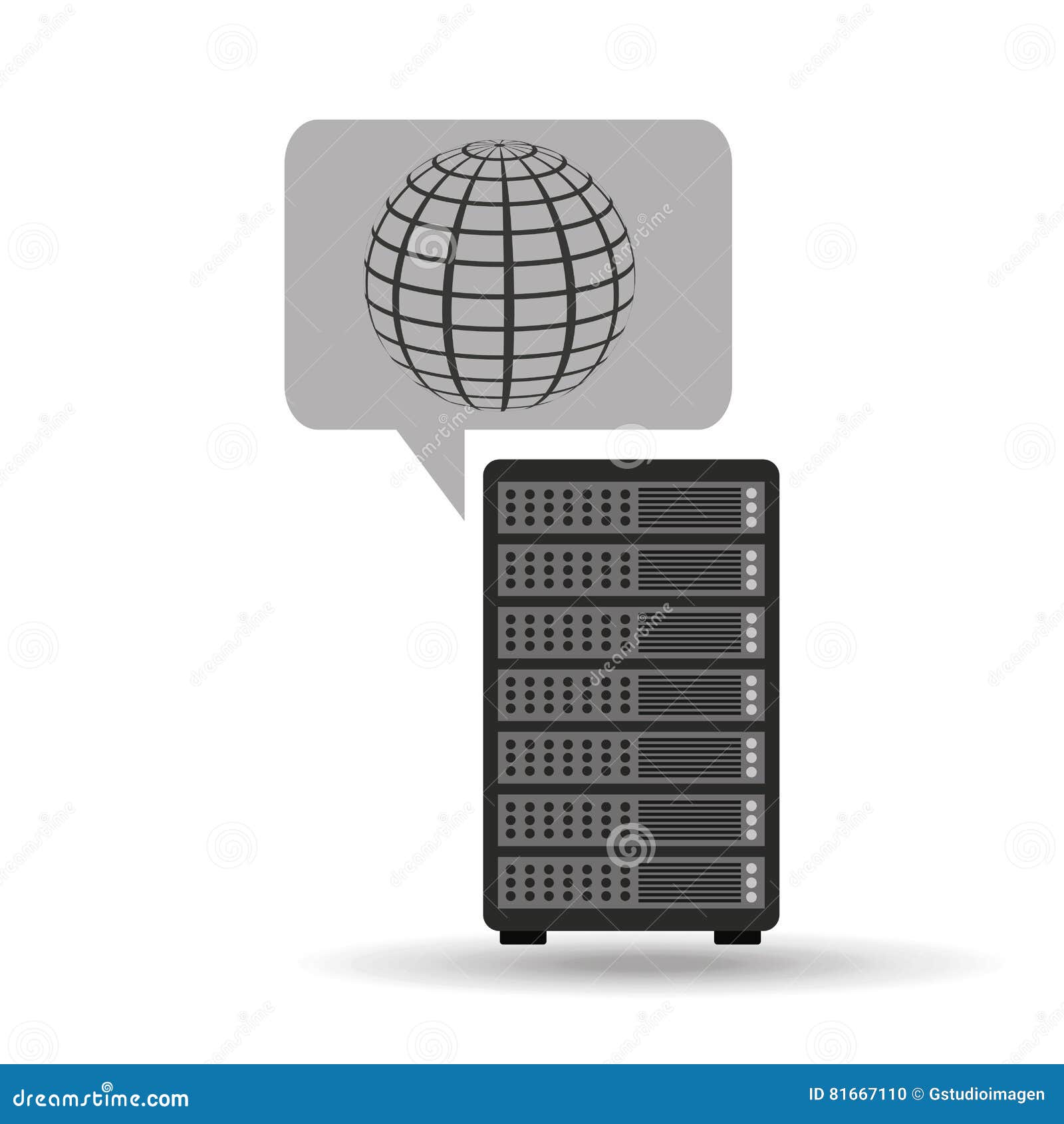 Network Server Concept Globe World Stock Vector - Illustration of ...