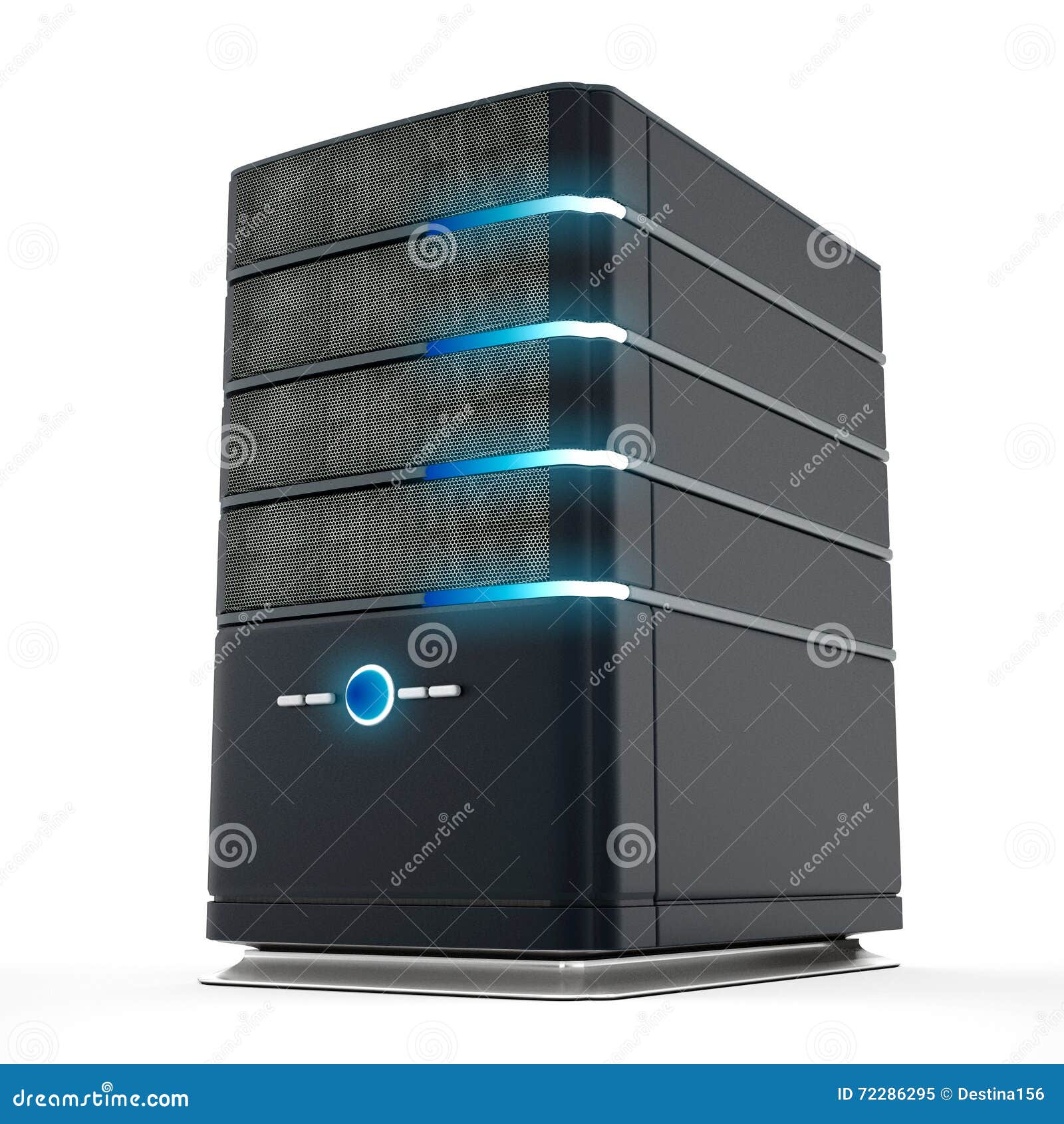 Network Server. 3D Illustration. Stock Illustration - Illustration of ...