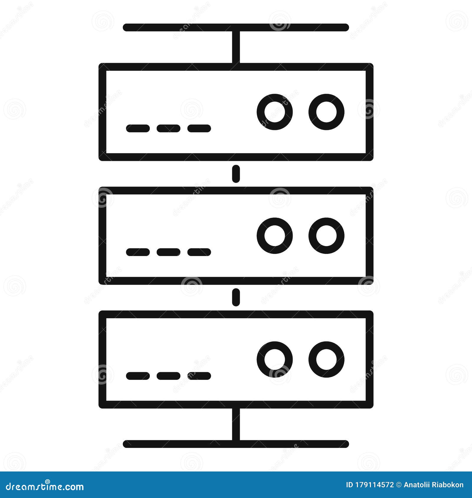 Network Server Icon, Outline Style Stock Vector - Illustration of info ...