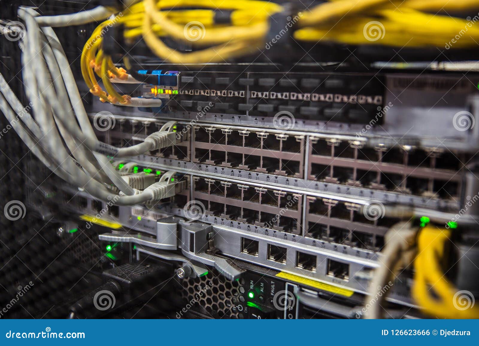 Network Server and Internet Wires. Stock Photo - Image of network ...