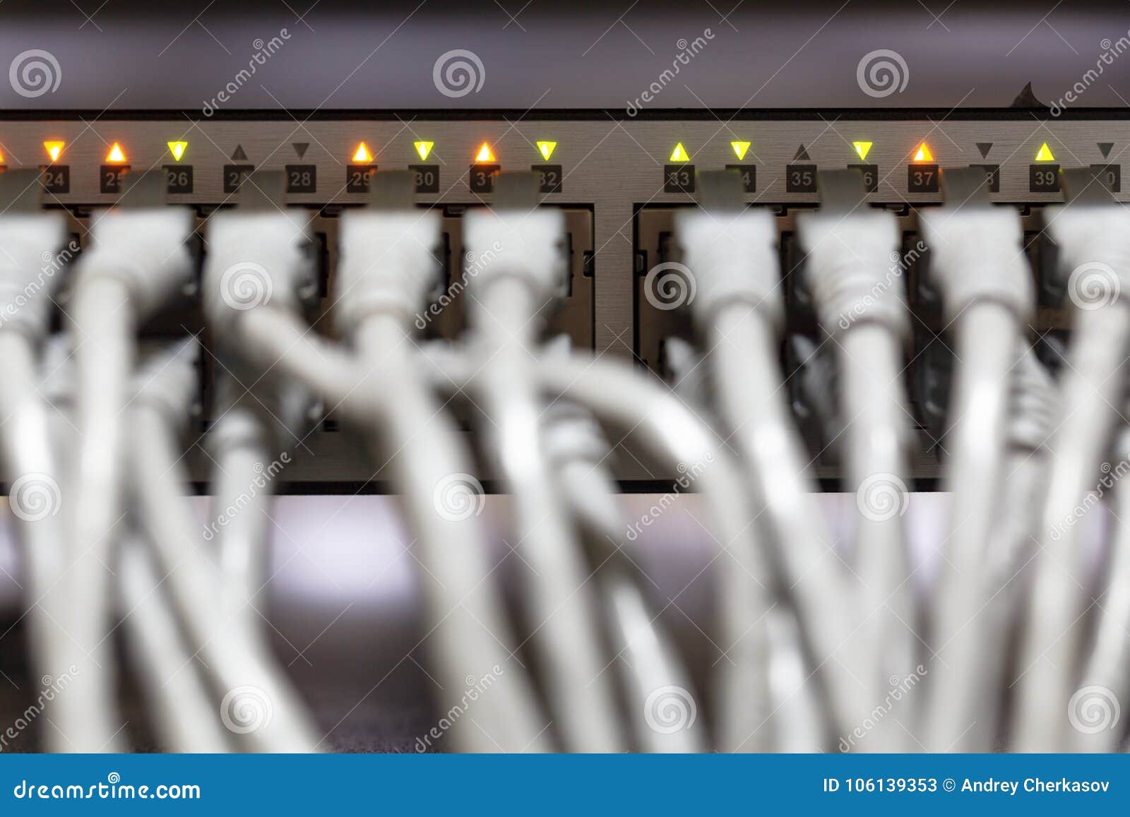 Network Server Network Cable Plug Stock Image - Image of research ...