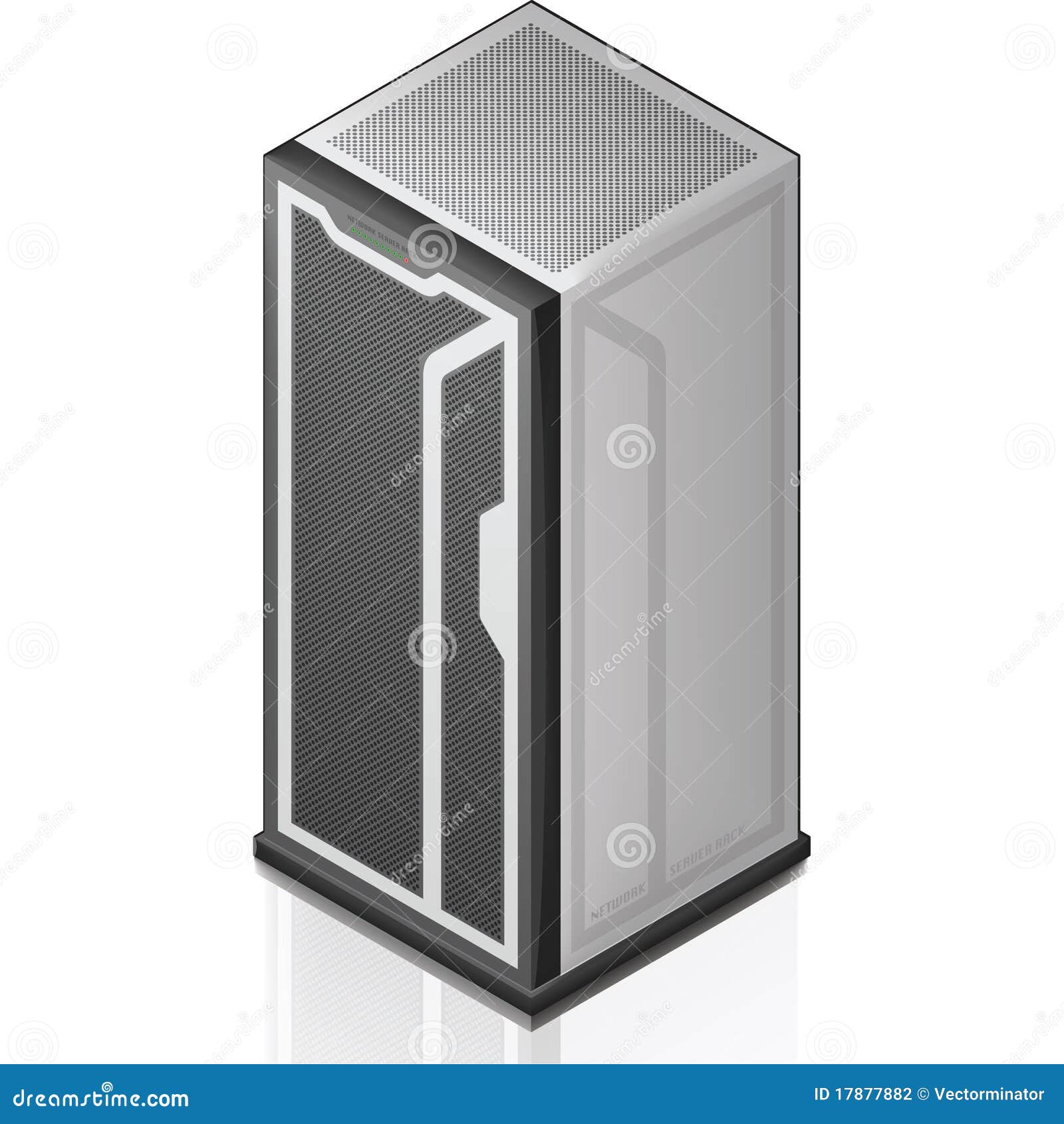 Network Server Rack stock vector. Illustration of isometry - 17877882
