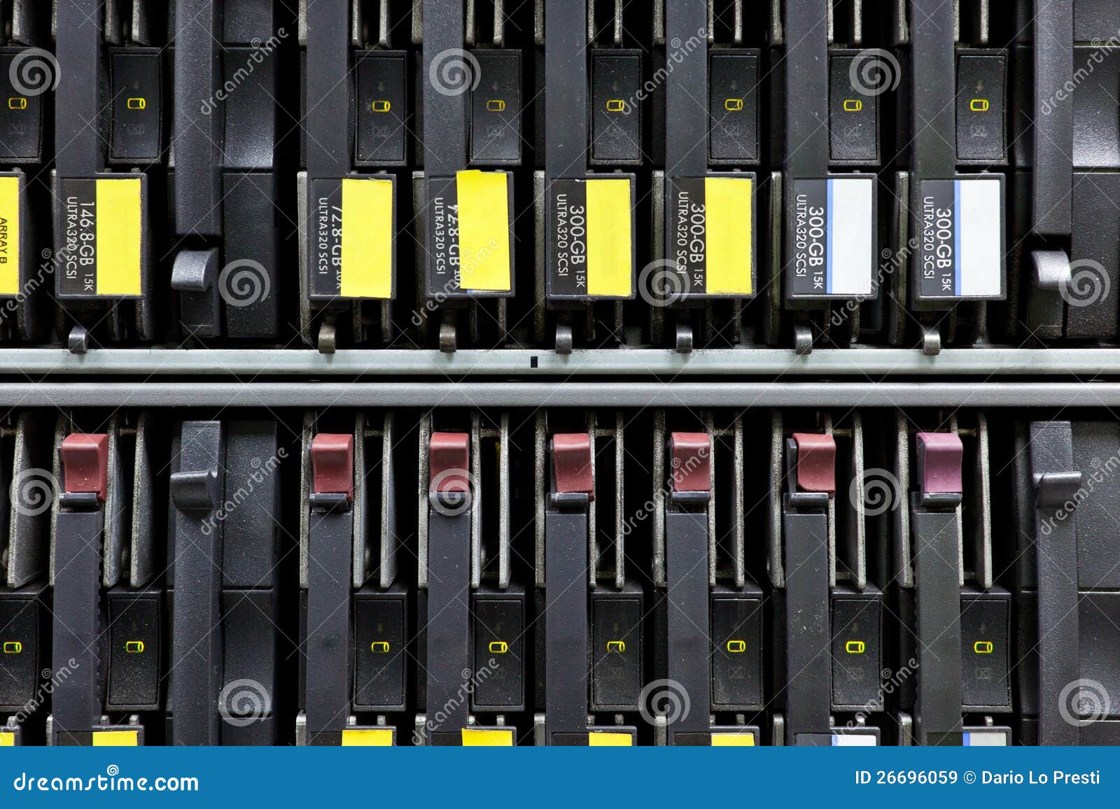 Network Server Rack Hard Disks Close Up Stock Image - Image of farm ...