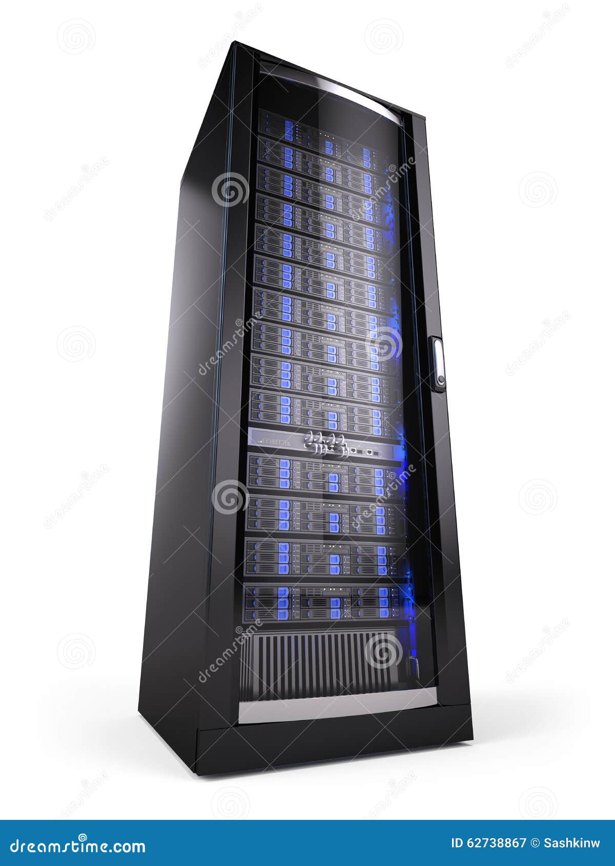 Network server rack stock illustration. Illustration of networking ...