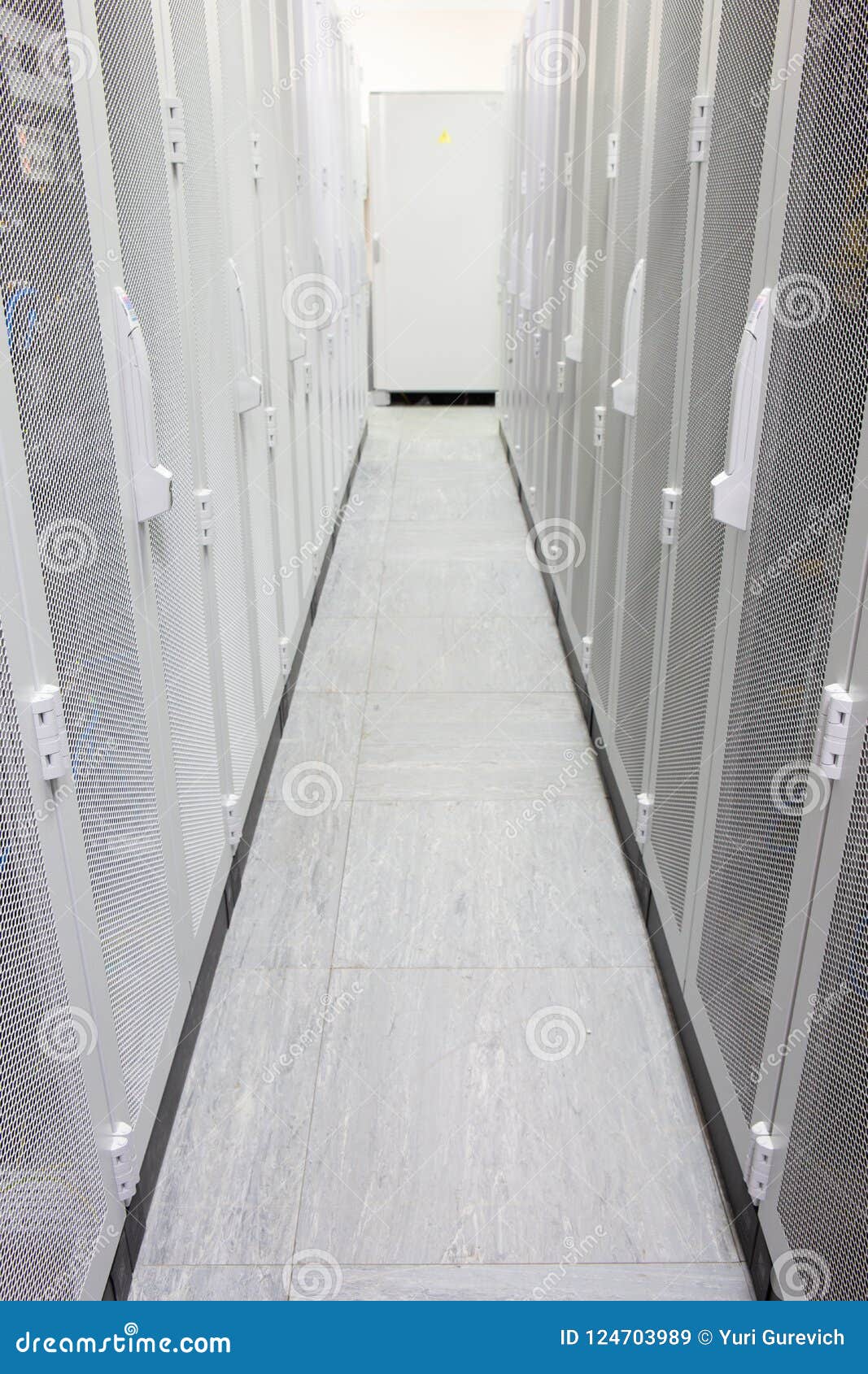Network Server Room with Computers for Digital Tv Ip Communications and ...