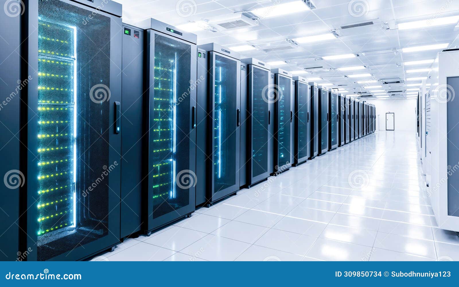 Network Server Room Data Center with Rows of Hard Drives Stock ...