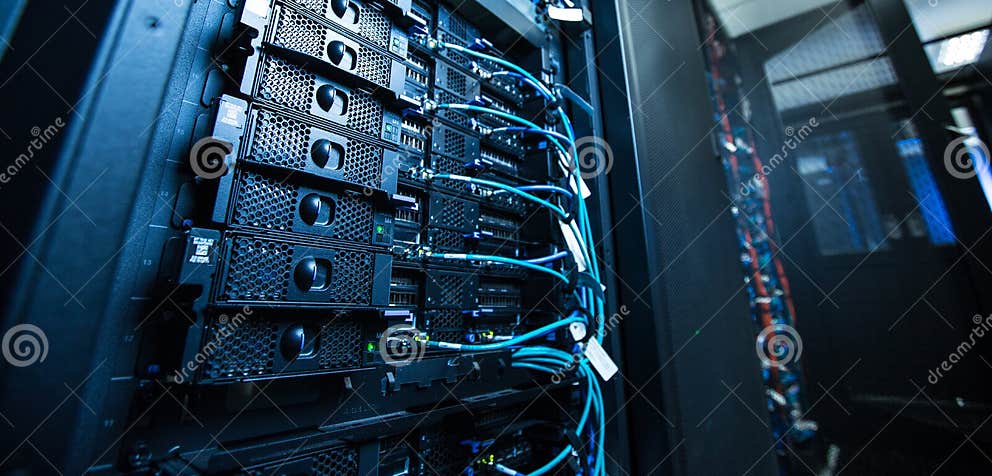 Network server room stock image. Image of digital, raid - 114138719