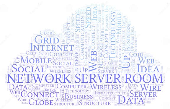 Network Server Room Word Cloud. Stock Illustration - Illustration of ...