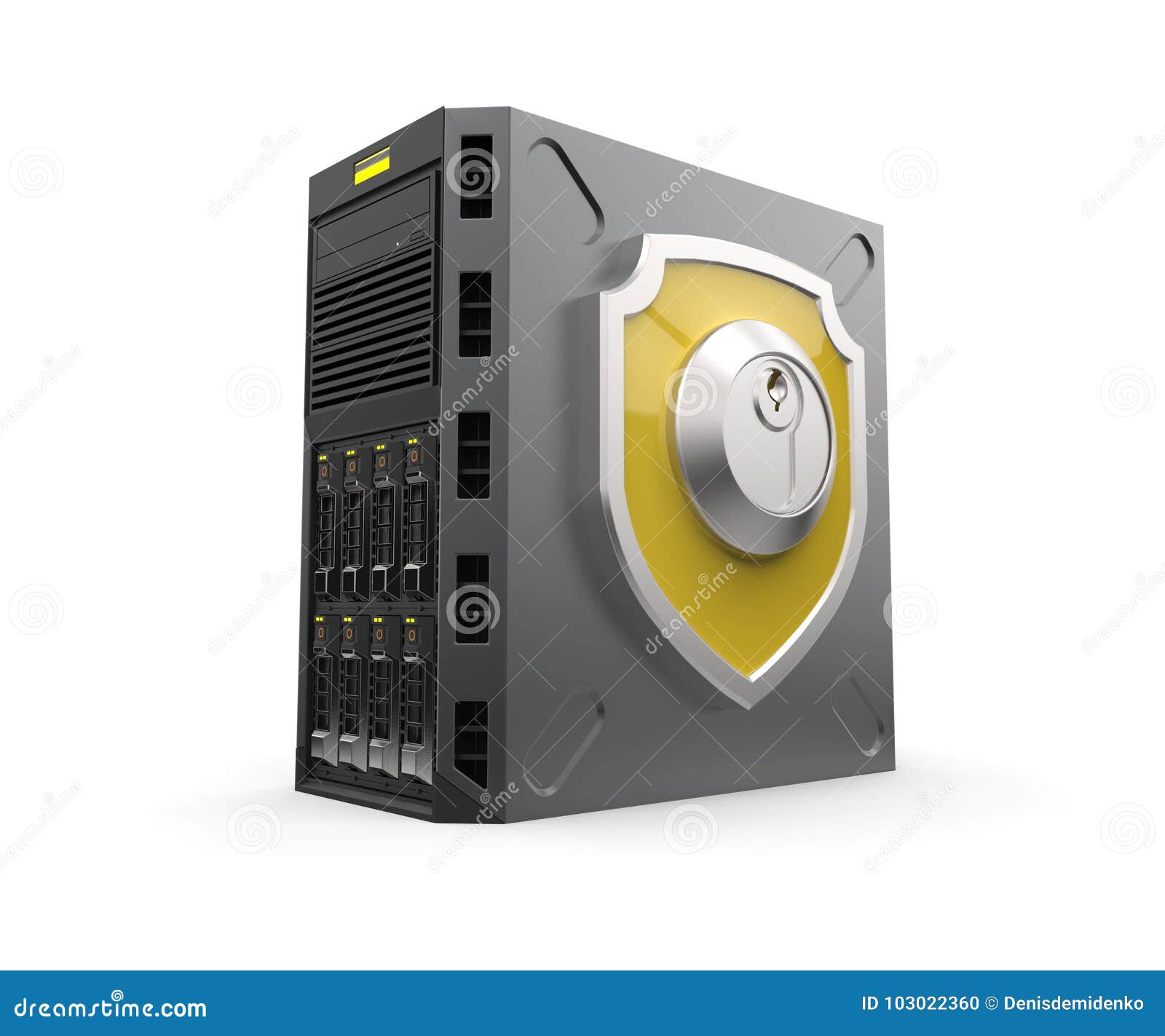 Network Server on White Background. Stock Illustration - Illustration ...