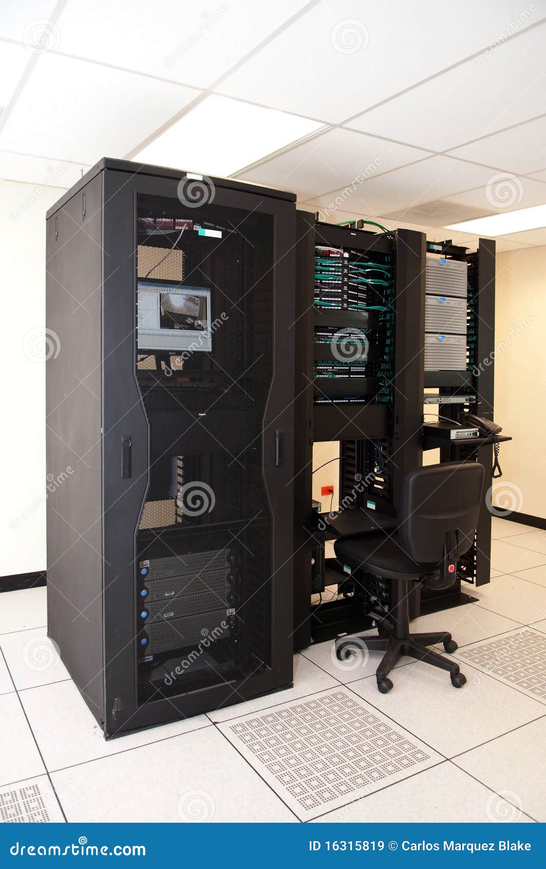Network Server Station stock image. Image of center, telecommunications ...