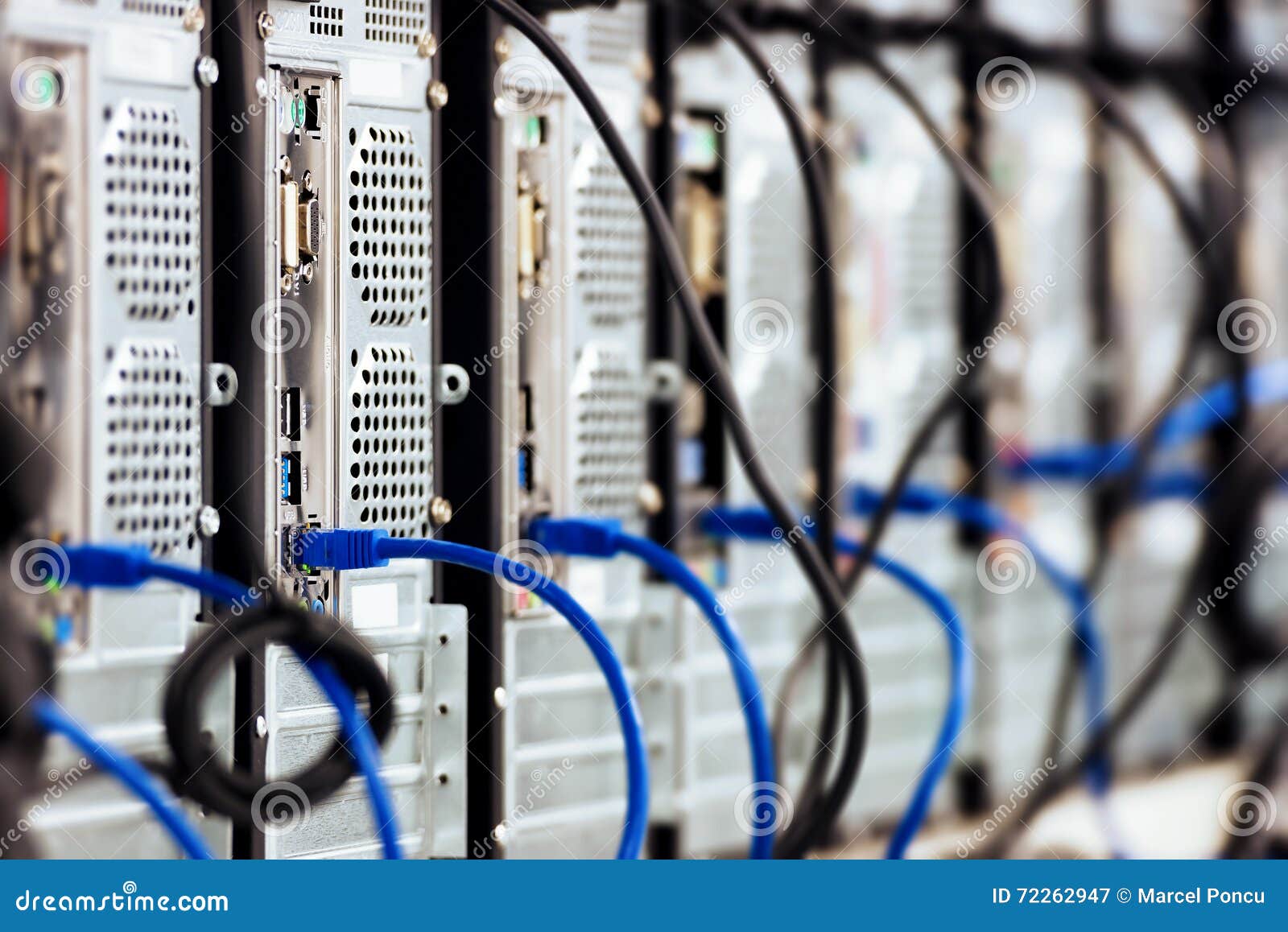 Network Servers in a Data Center Background it Business Stock Image ...