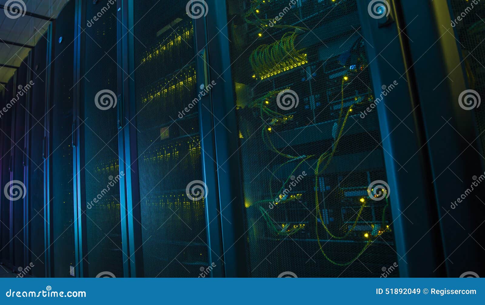 Network Servers in a Data Center. Stock Image - Image of communication ...
