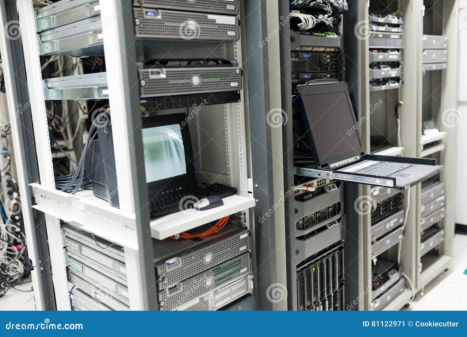 Network Servers in Data Room Domestic Room Stock Image - Image of ...
