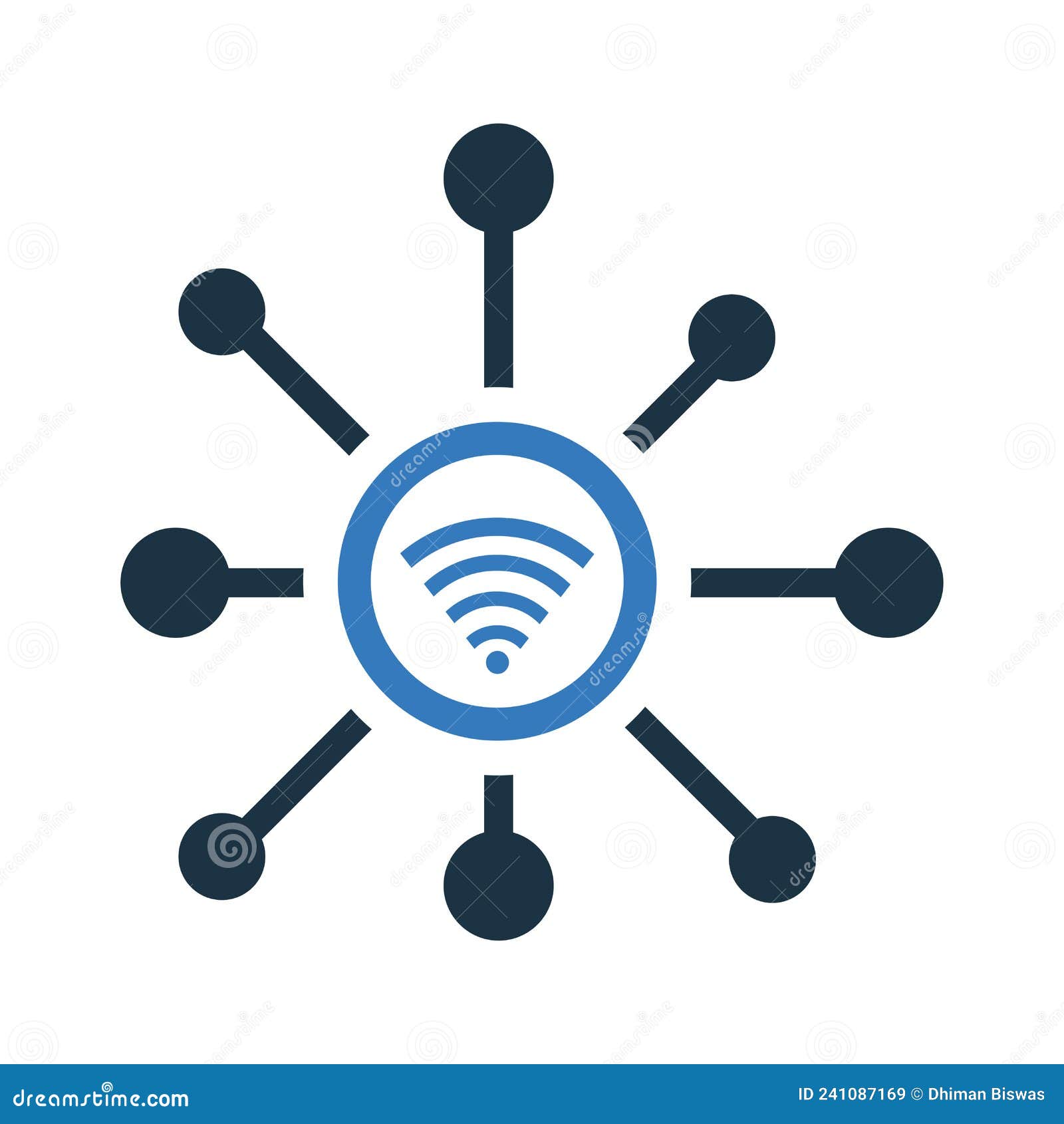 Network, Service, Wifi Icon. Simple Editable Vector Illustration Stock ...