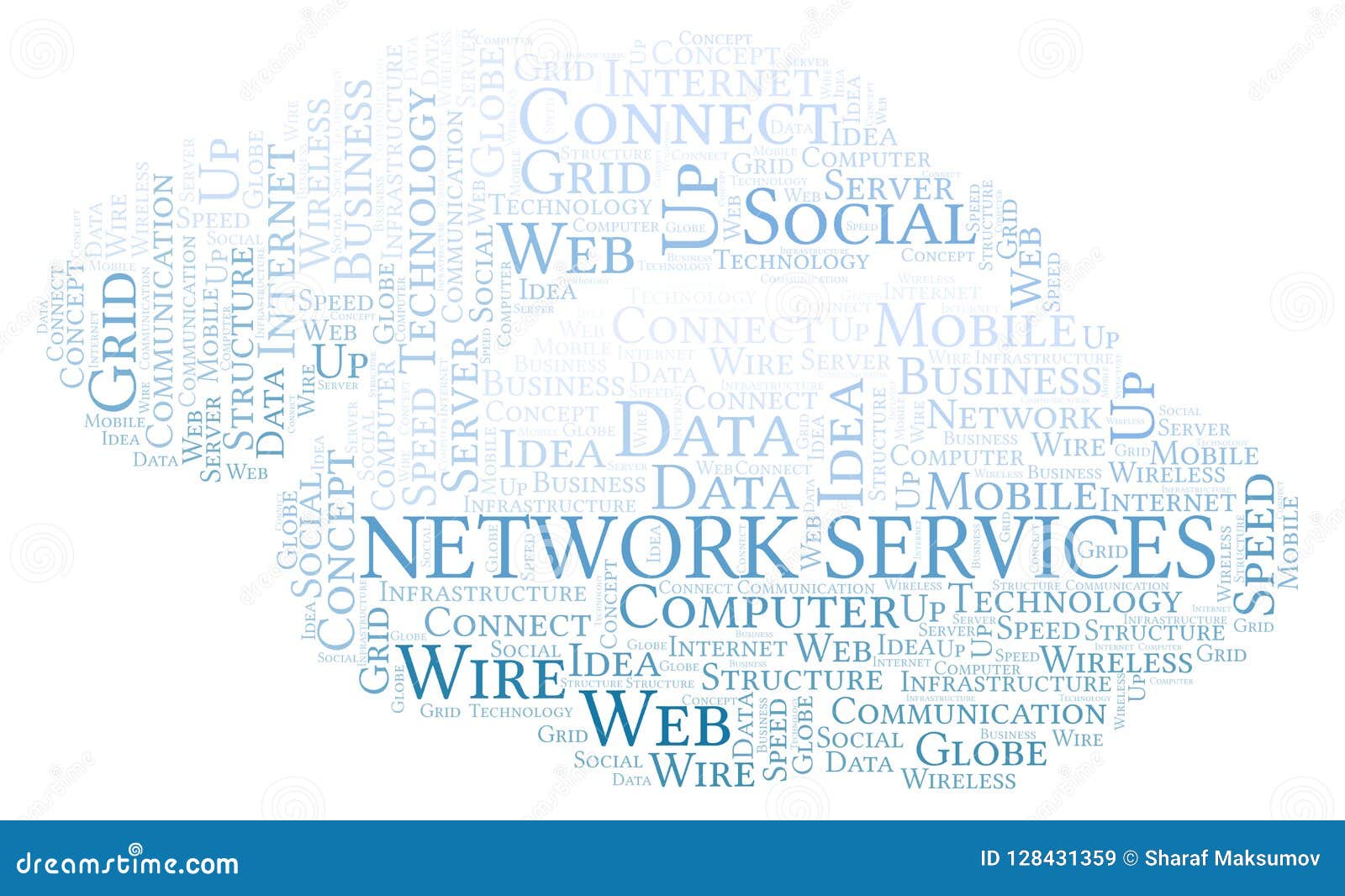 Network Services Word Cloud. Stock Illustration - Illustration of ...