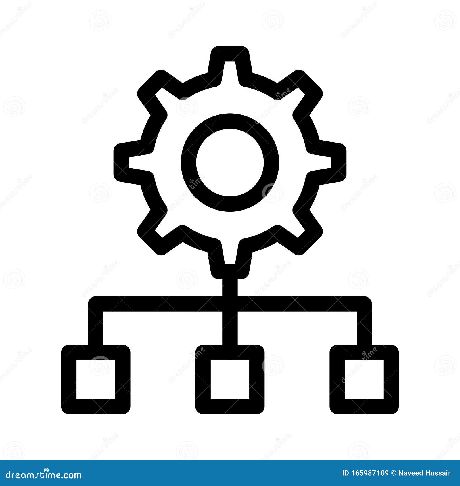 Network Setting Thin Line Icon Stock Illustration - Illustration of ...