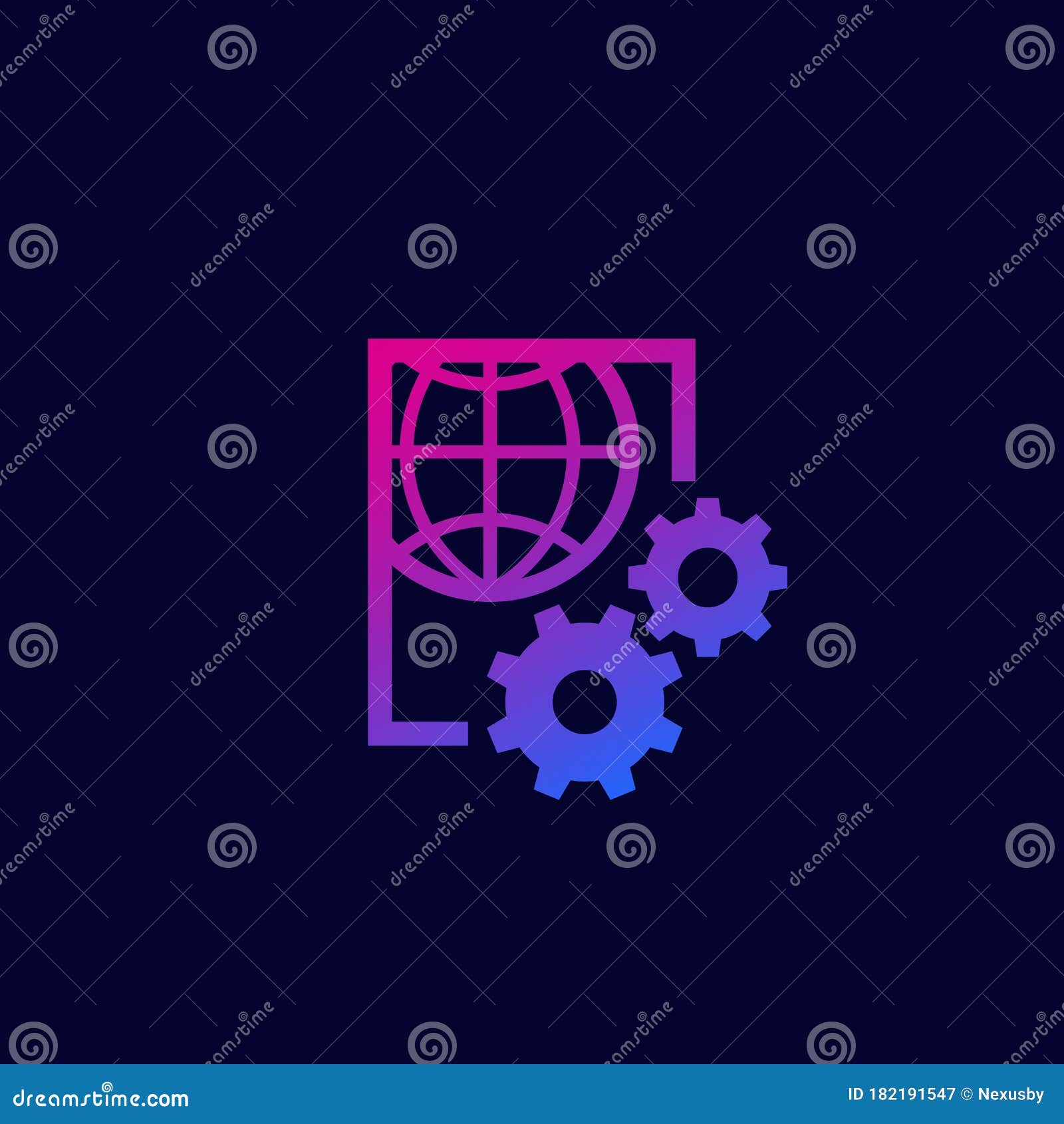Network Settings Icon, Vector Stock Vector - Illustration of connection ...