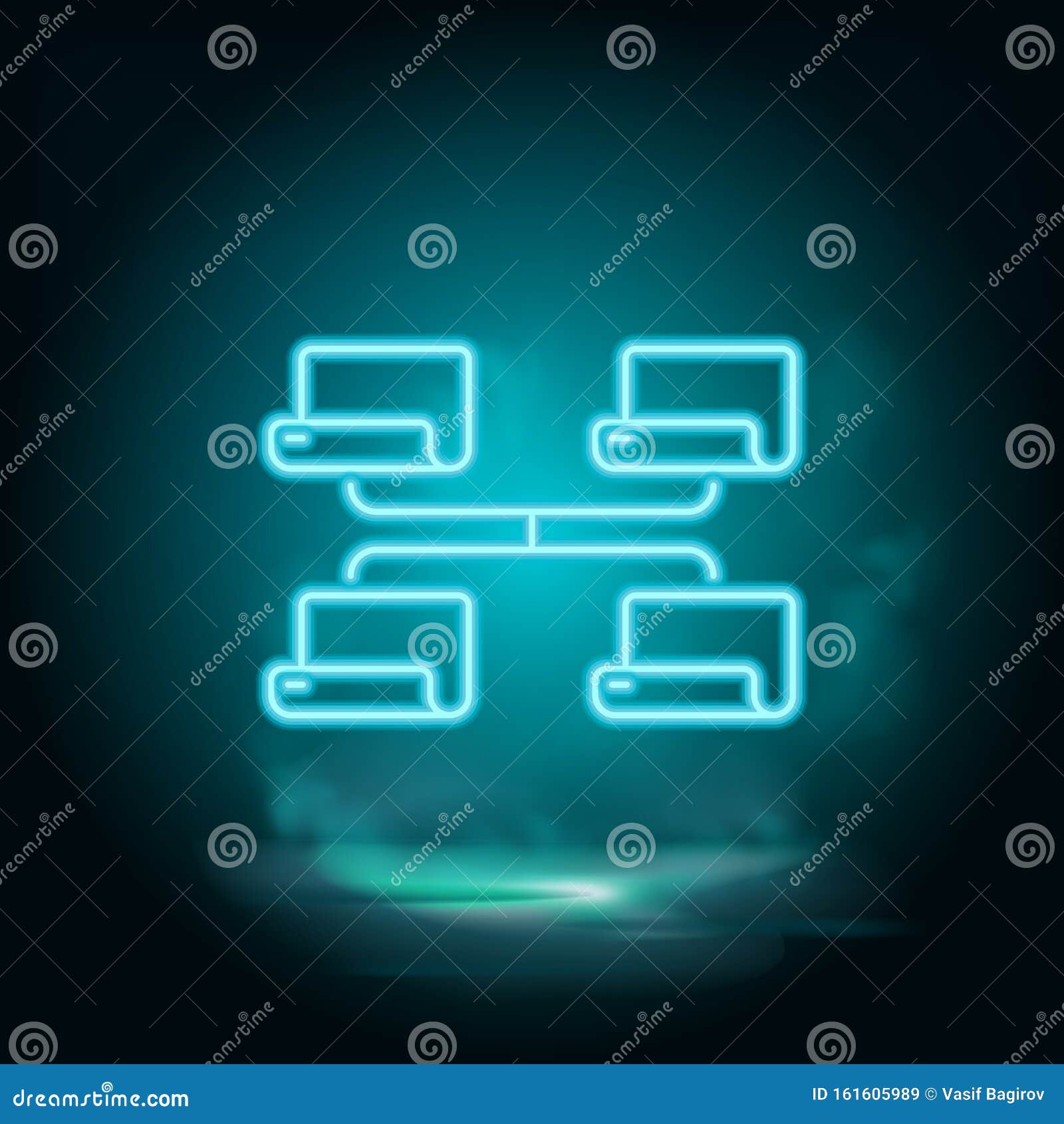 Network , Share Vector Blue Neon Icon Stock Illustration - Illustration ...