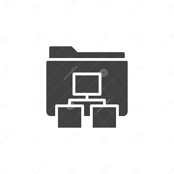 Network Shared Folder Icon Vector Stock Vector - Illustration of ...