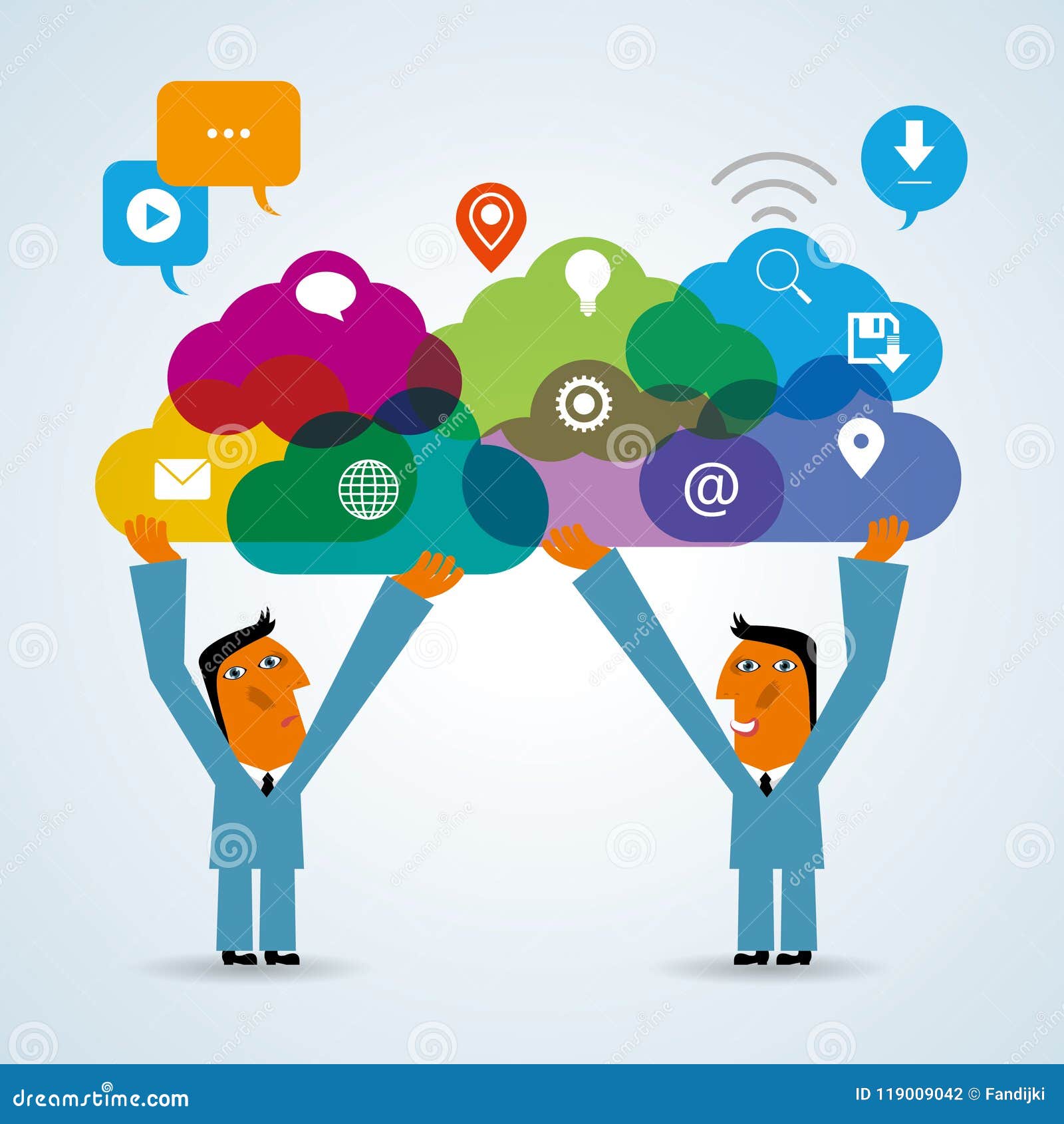 Network Sharing Concept Design Stock Vector - Illustration of network ...