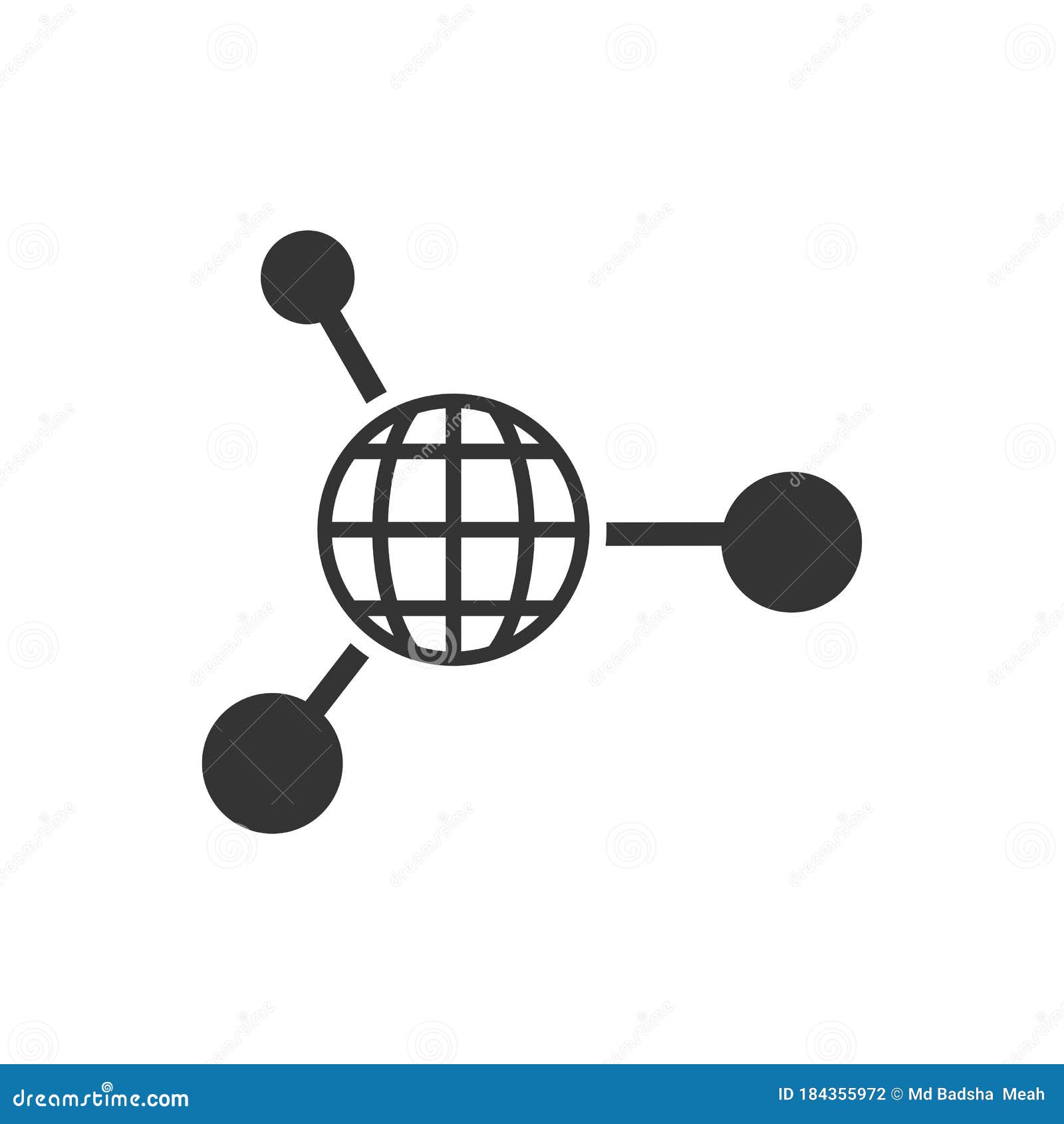 Network sharing icon stock vector. Illustration of symbol - 184355972