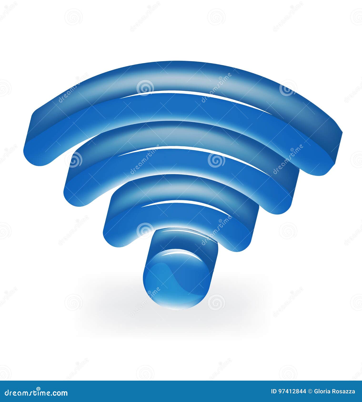 Network signal blue logo stock vector. Illustration of business - 97412844