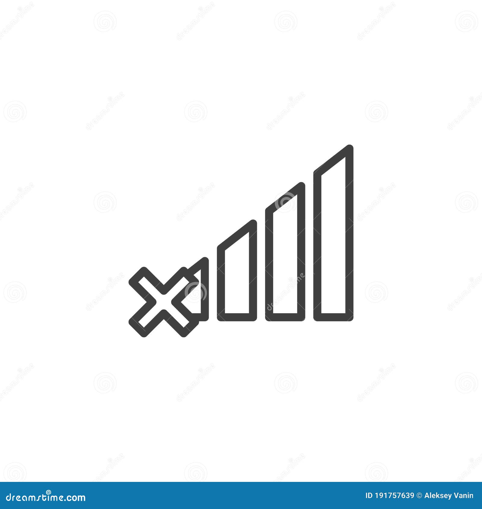 Network Signal Error Line Icon Stock Vector - Illustration of icon ...