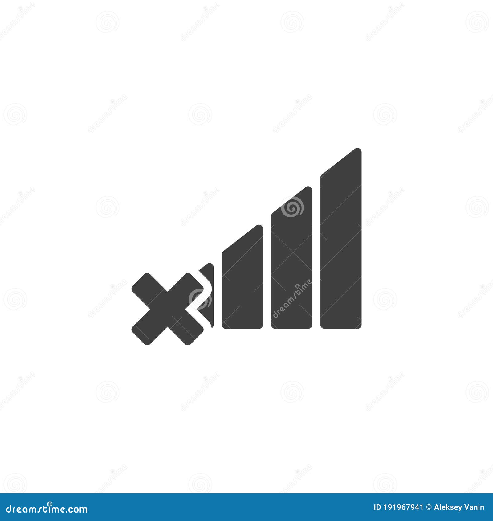 Network Signal Error Vector Icon Stock Vector - Illustration of flat ...