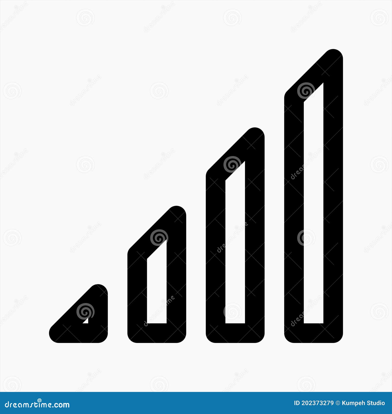 Network Signal Icon Vector for Mobile Phone User Interface Elements ...