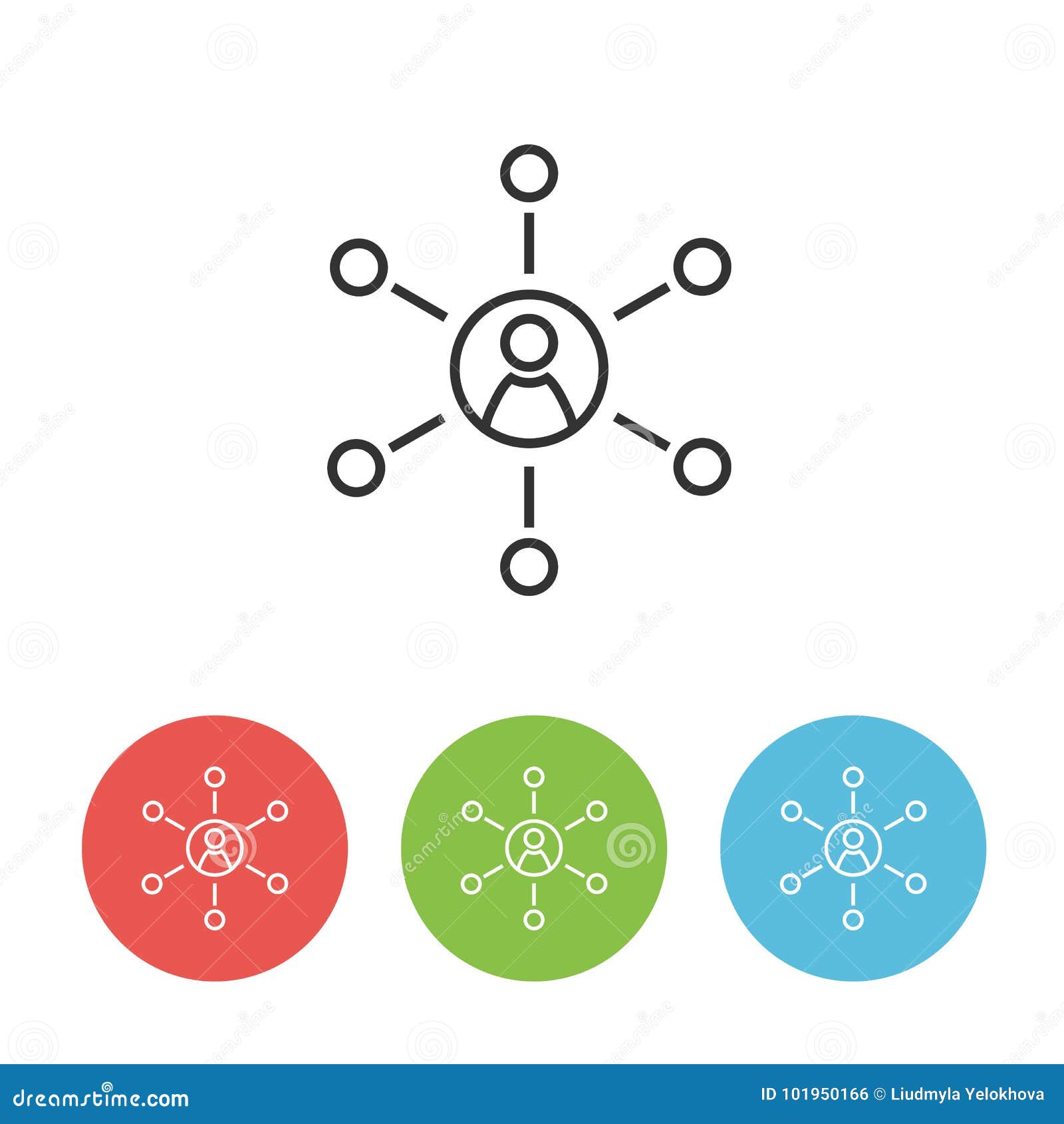 Network Single Outline Icon Stock Illustration - Illustration of ...