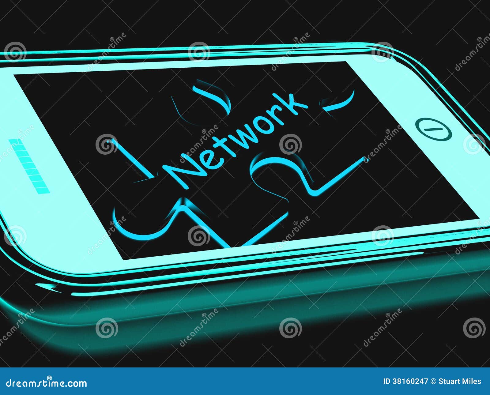 Network Smartphone Shows Connecting and Communicating on Web Stock ...