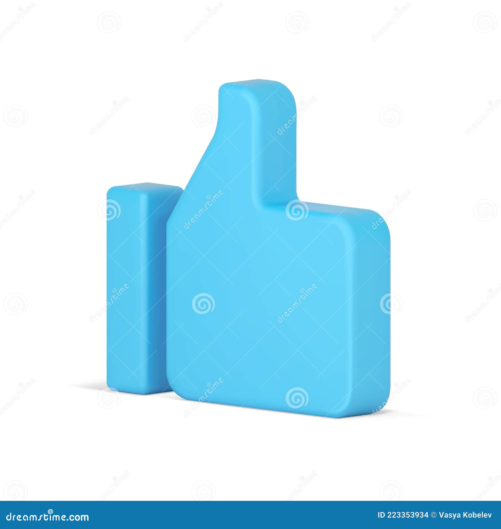 Network Social 3d Like. Blue Abstract Approval Stock Vector ...