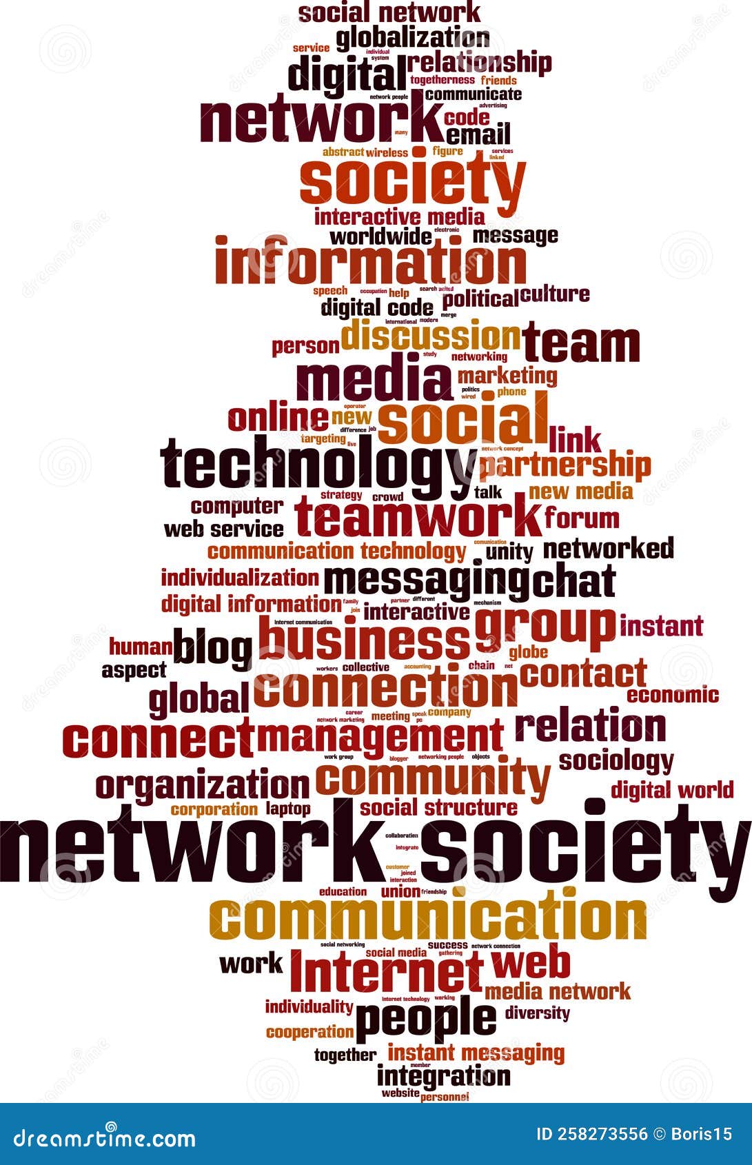 Network society word cloud stock vector. Illustration of services ...