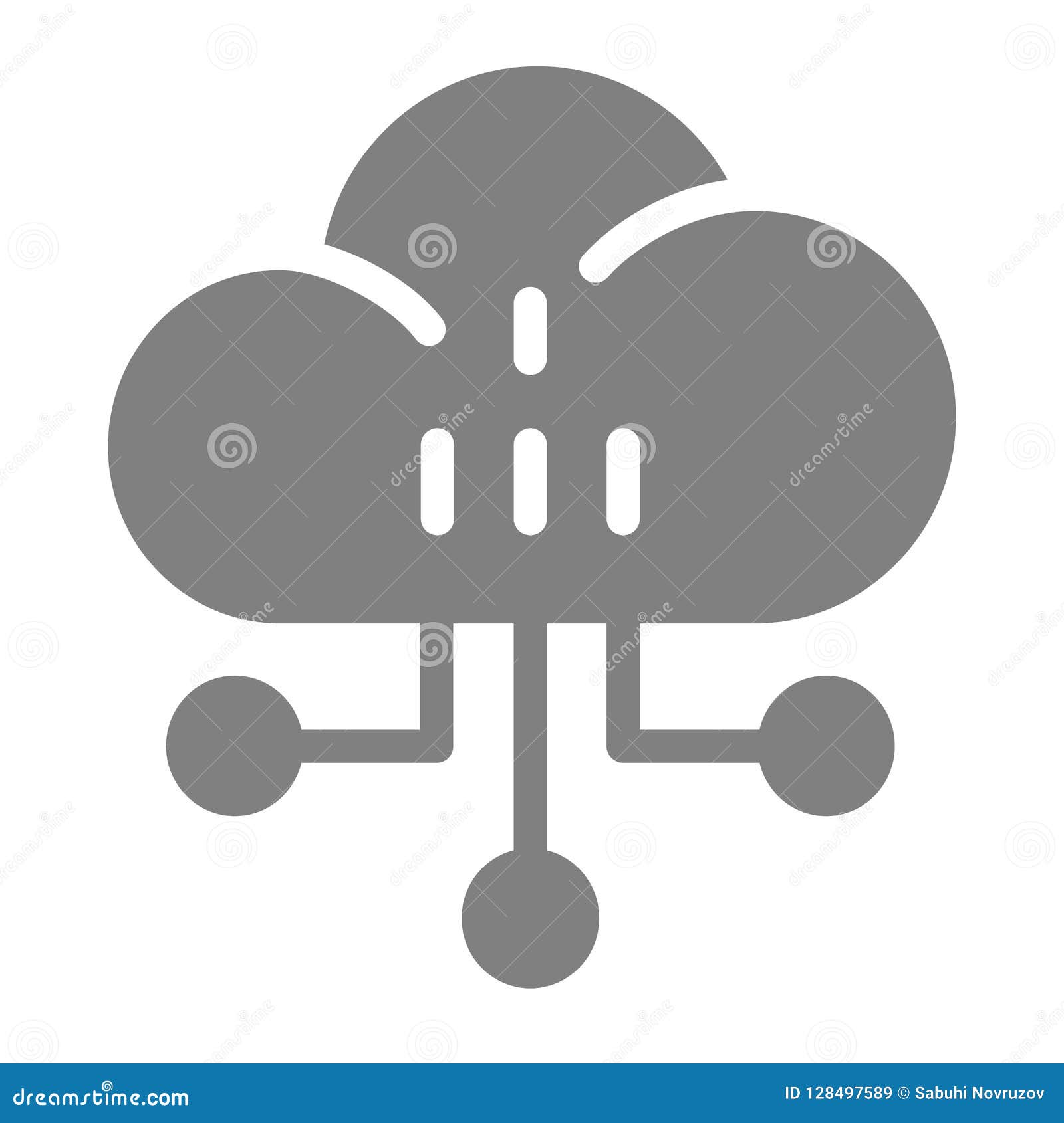 Network Solid Icon. Cloud Vector Illustration Isolated on White Stock ...