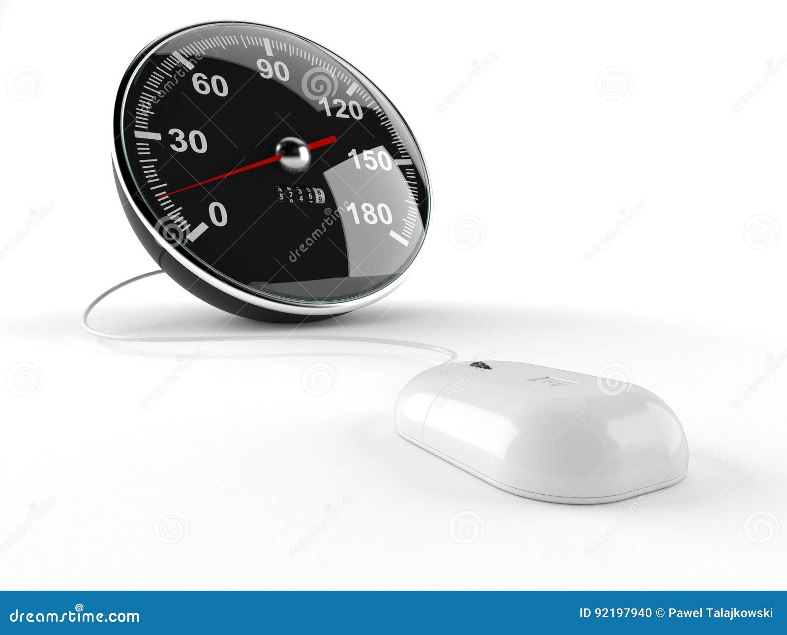 Network Speed Meter with Computer Mouse Stock Illustration ...