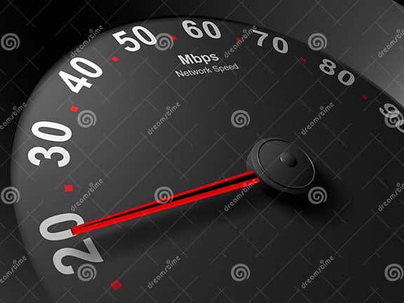 Network Speedometer Abstract Image of Mbps Stock Illustration ...