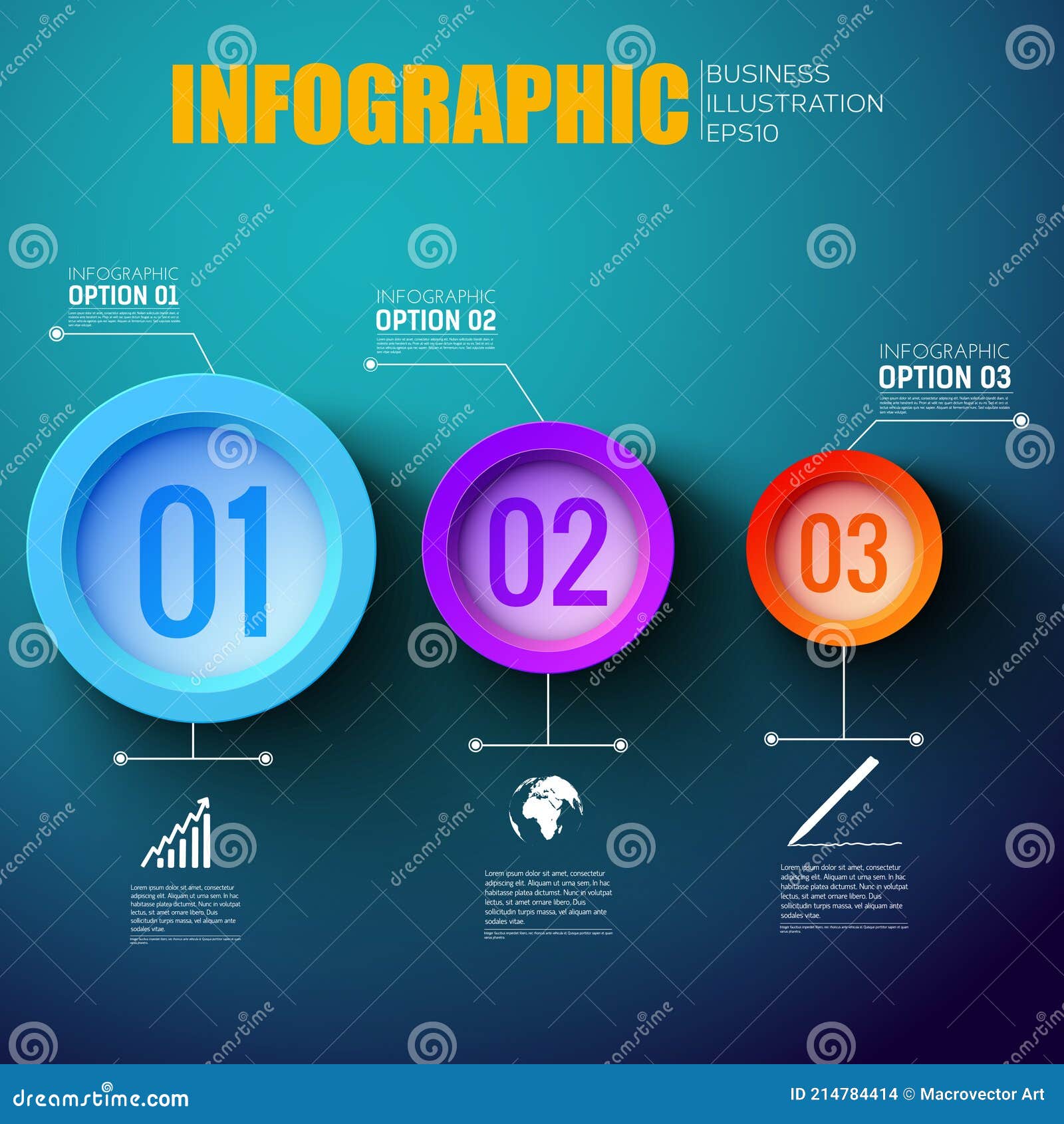 Network Step by Step Infographic Layout Stock Vector - Illustration of ...