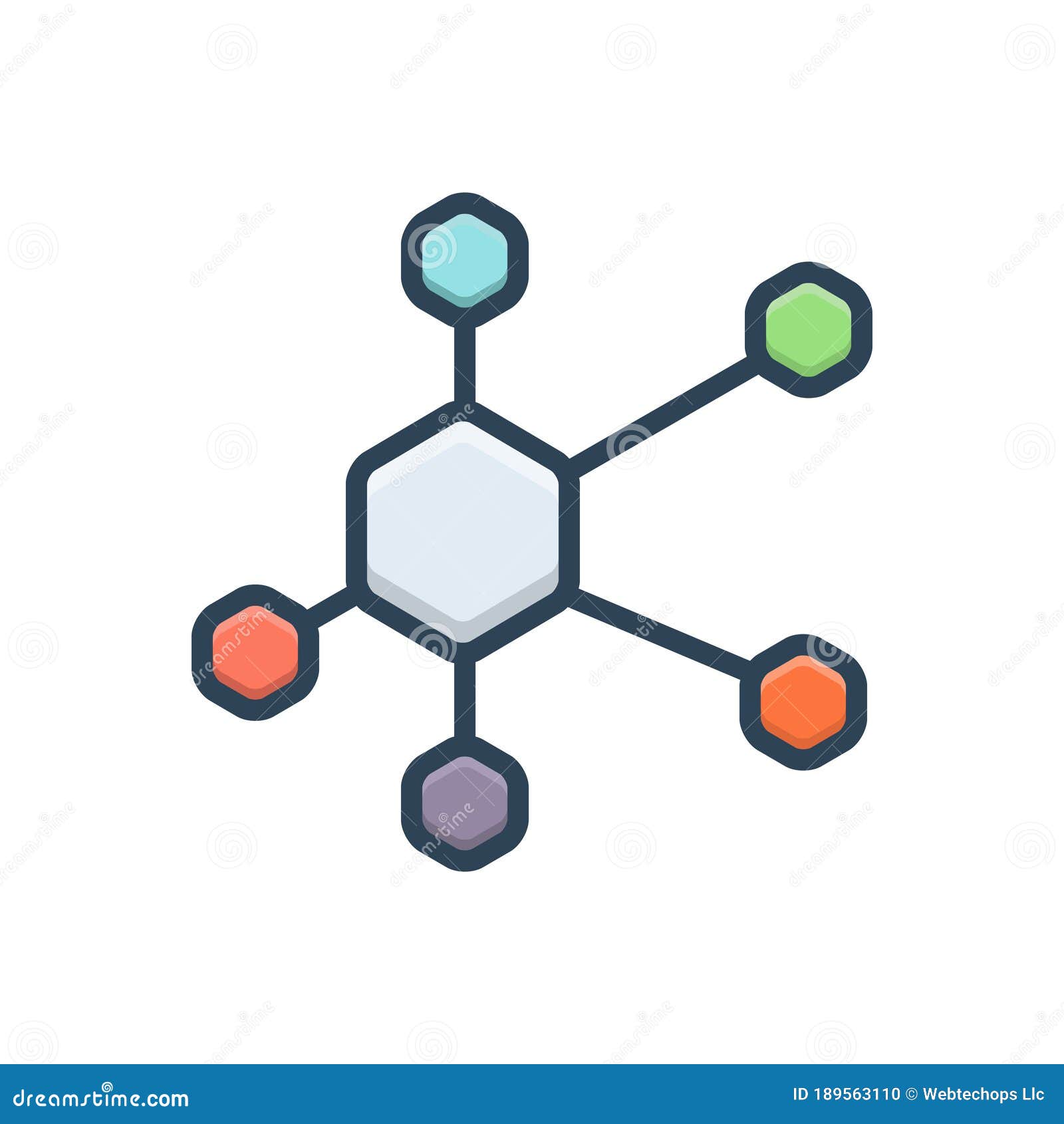 Color Illustration Icon for Network Structure, Communication and Social ...