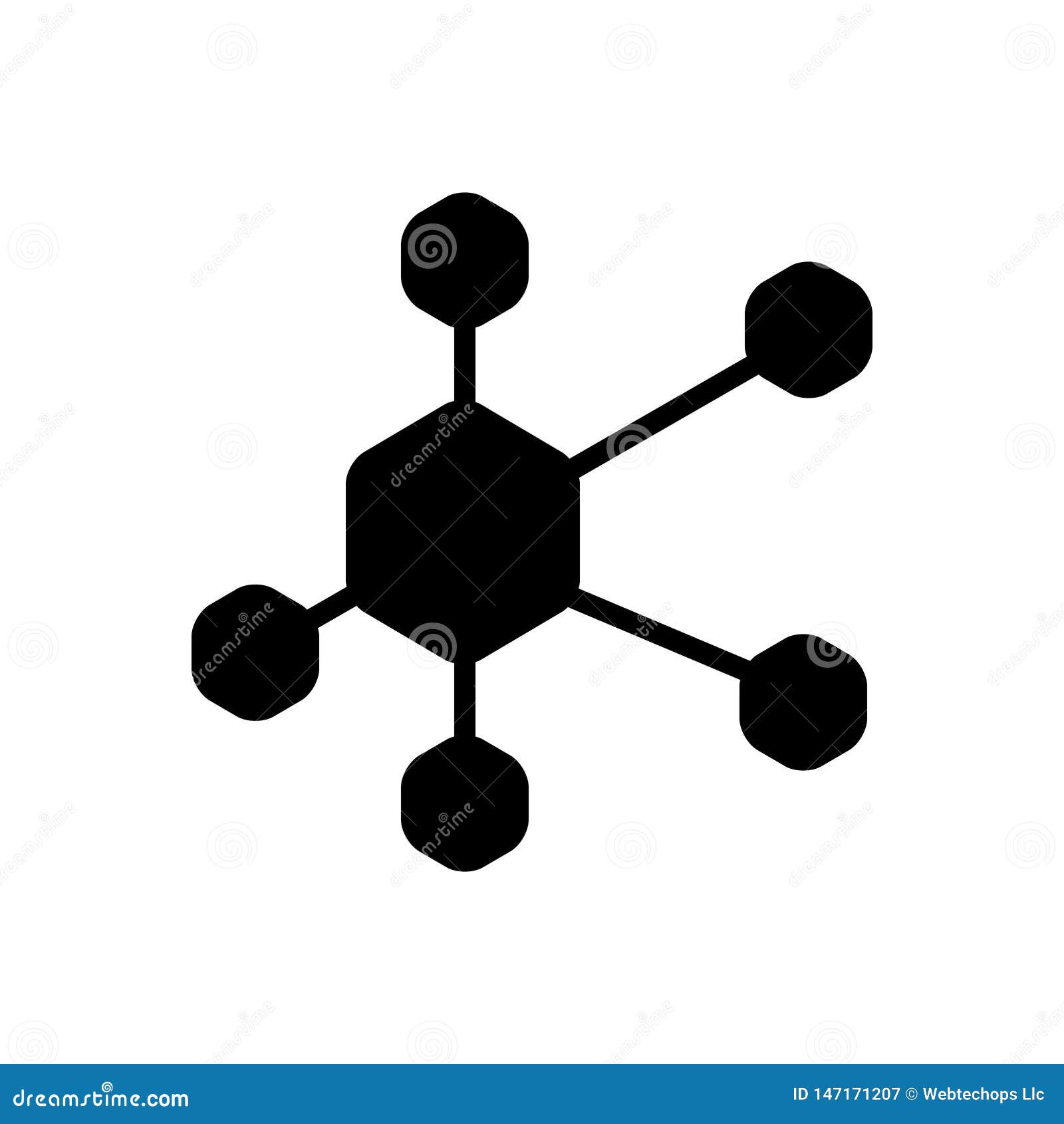 Black Solid Icon for Network, Structure and Social Network Stock Vector ...