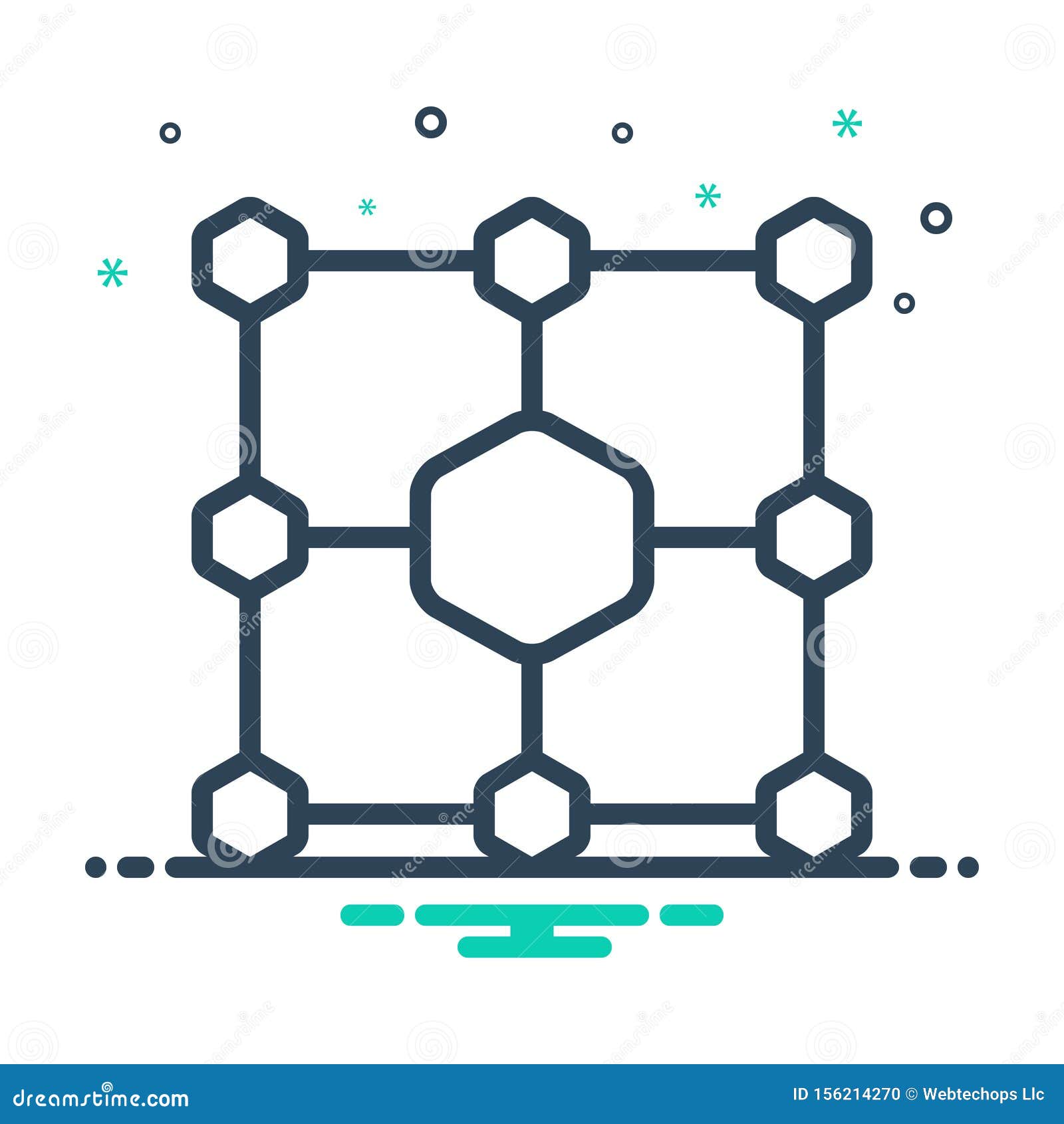 Black Mix Icon for Network Structure, Architecture and Network Stock ...