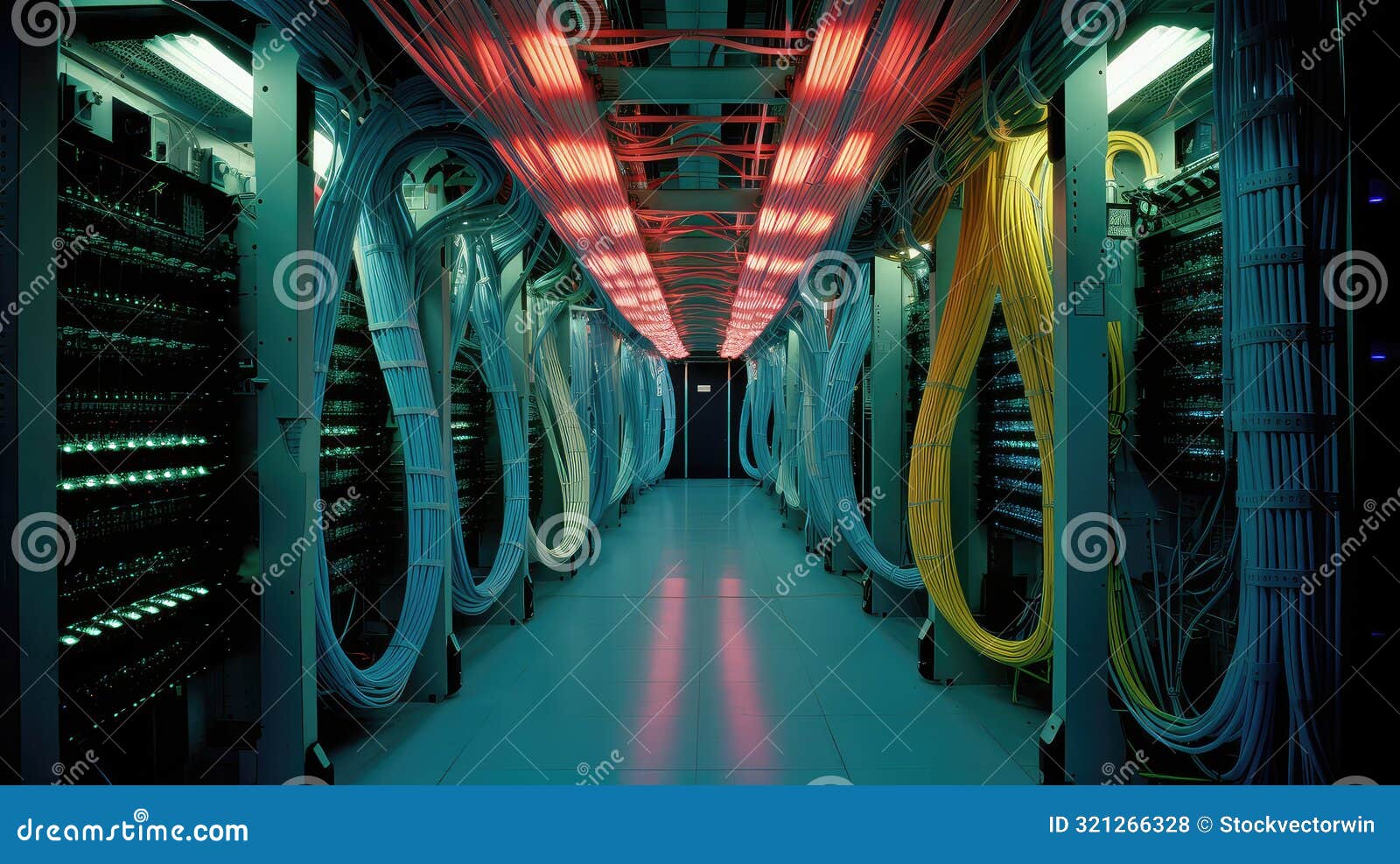 Network structured cabling stock illustration. Illustration of data ...
