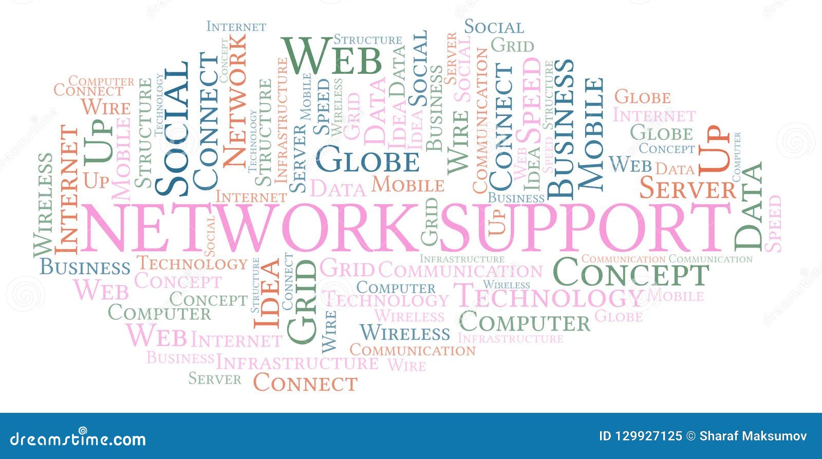 Network Support Word Cloud. Stock Illustration - Illustration of ...