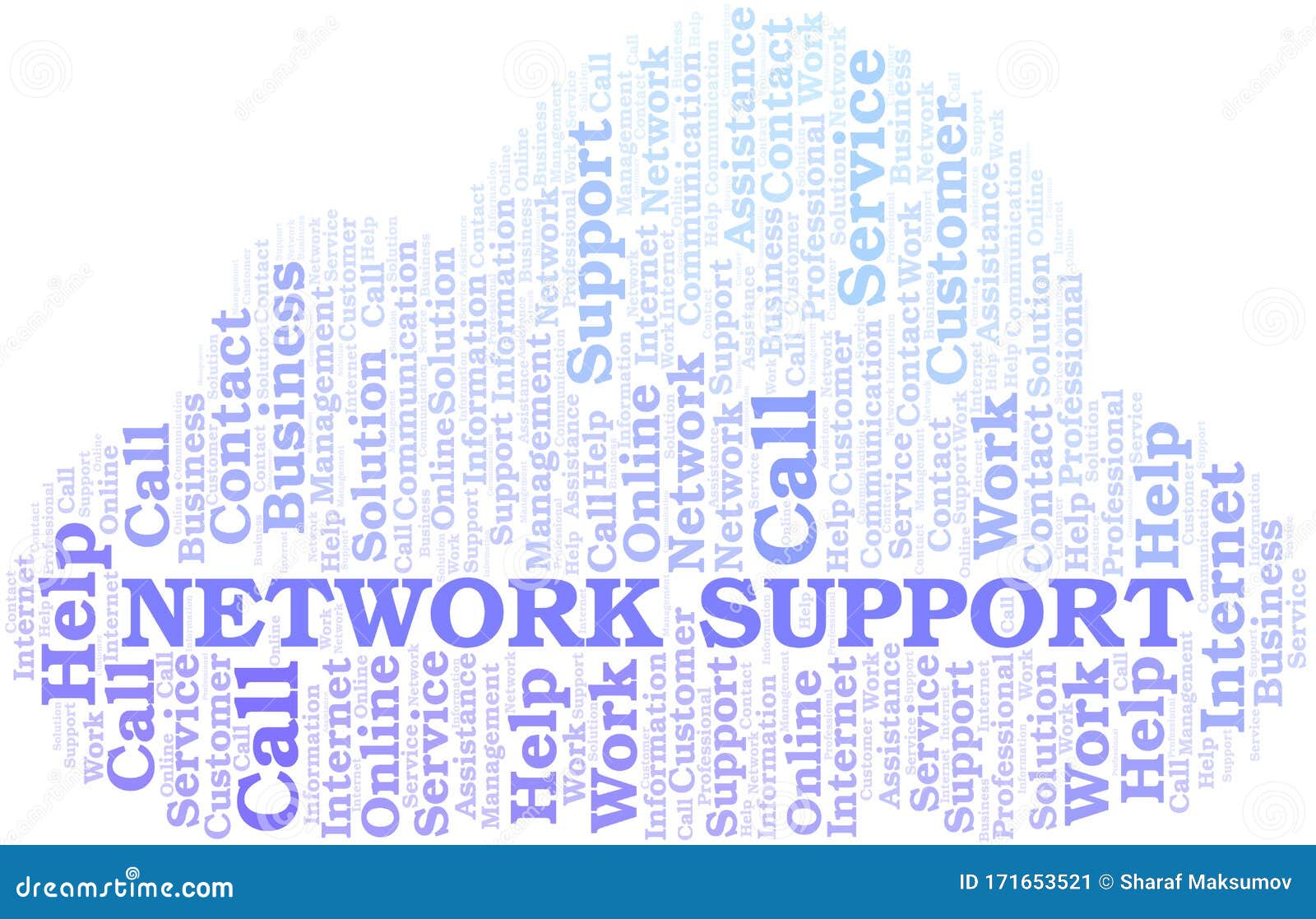 Network Support Word Cloud Vector Made with Text only. Stock ...