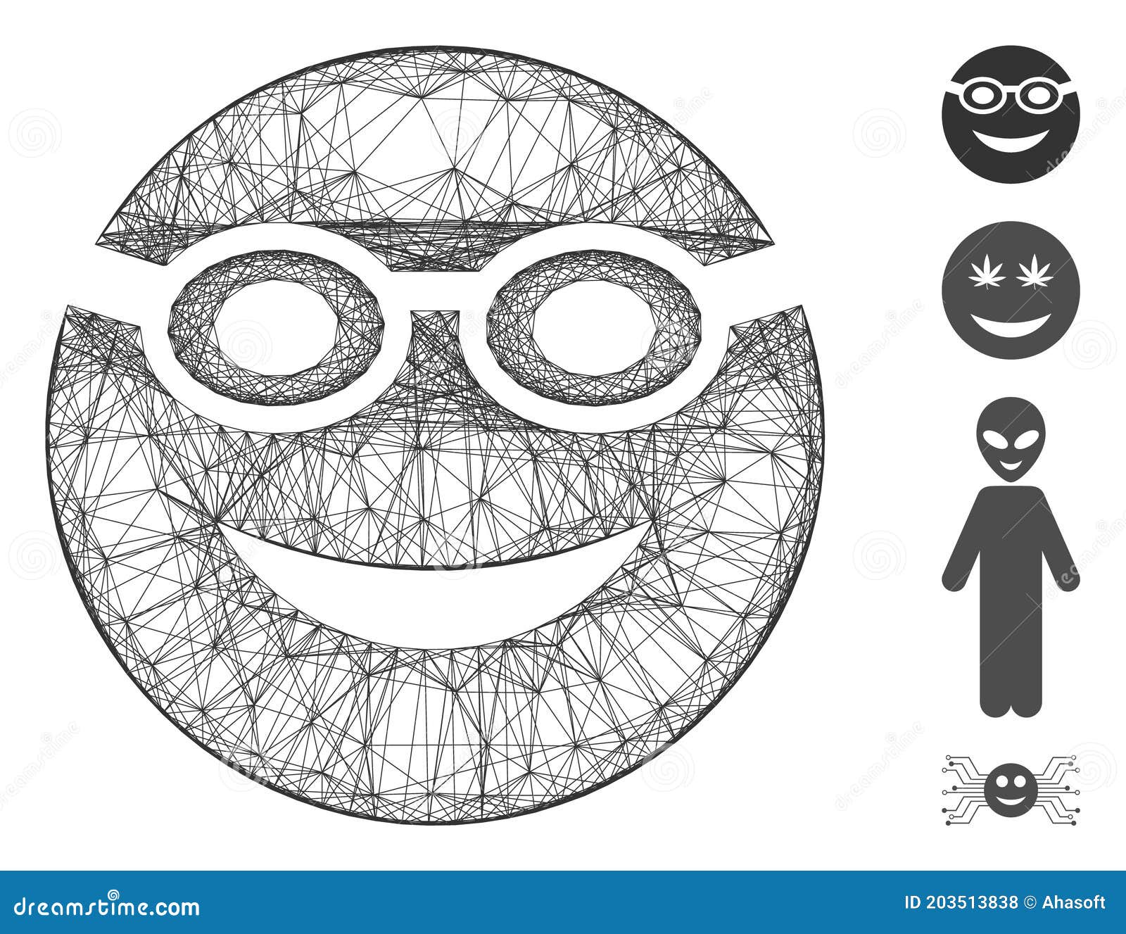 Network Swimmer Smiley Vector Mesh Stock Illustration - Illustration of ...