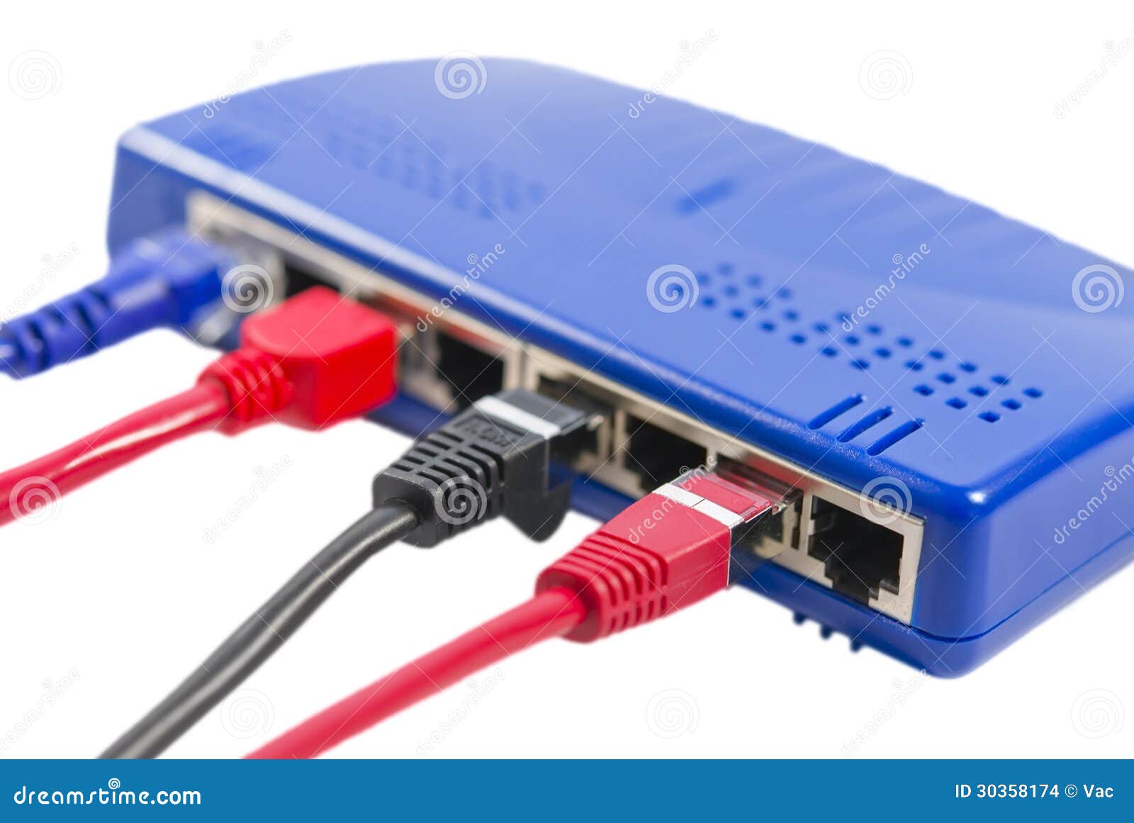Network Switch stock photo. Image of cables, plug, control - 30358174