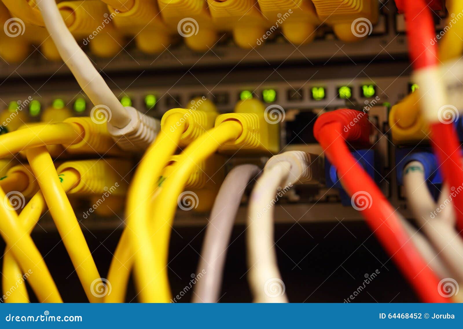 Network switch with cables stock photo. Image of connect - 64468452