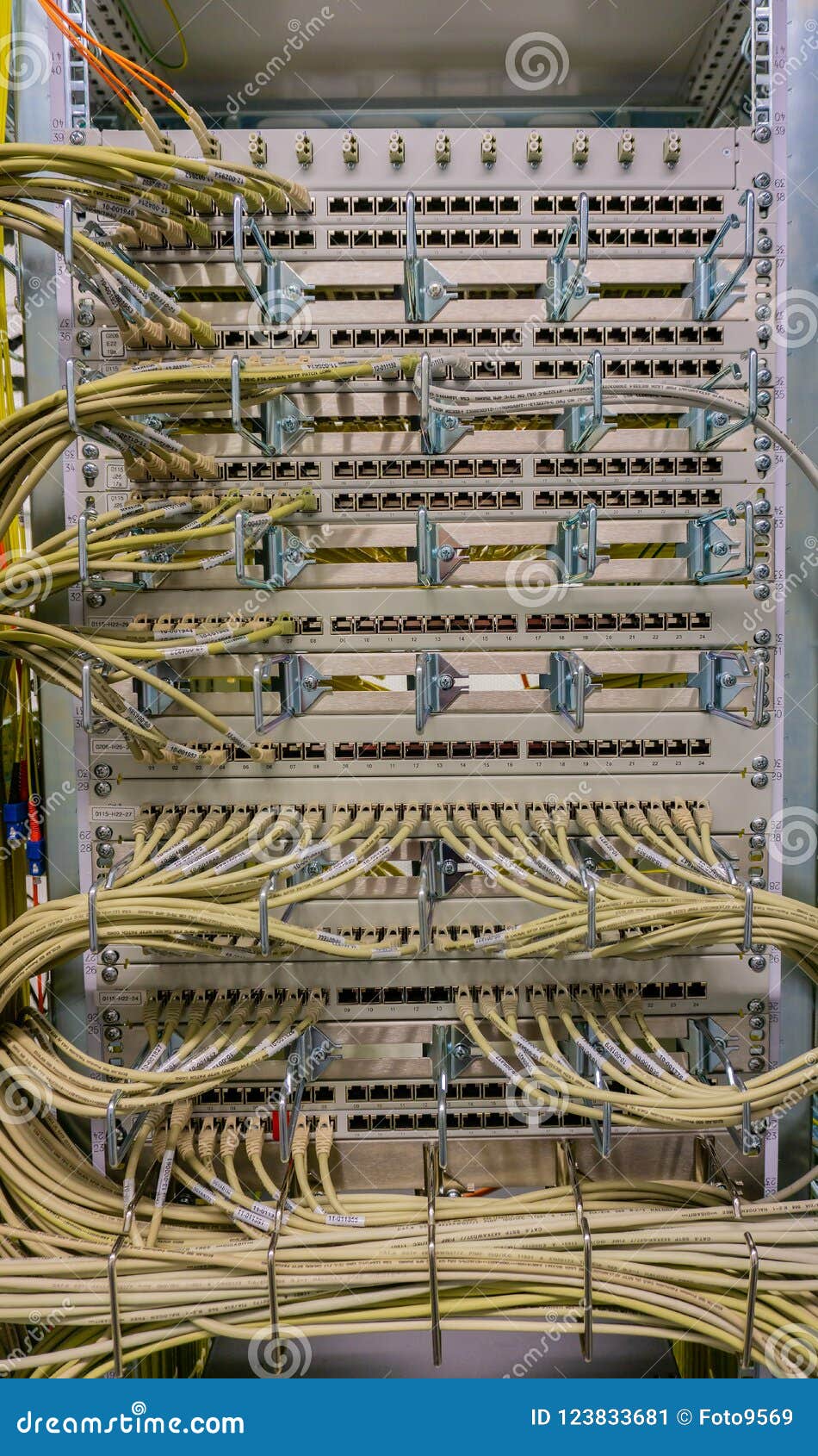 Network Switch Connections for Network Cable Stock Image - Image of ...